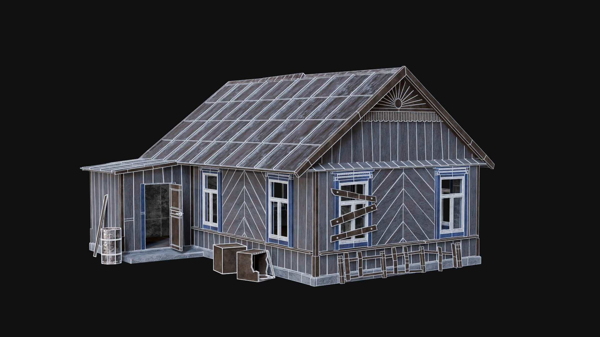 Soviet Russian European House Cabin Collection - 3D Model by Enterables