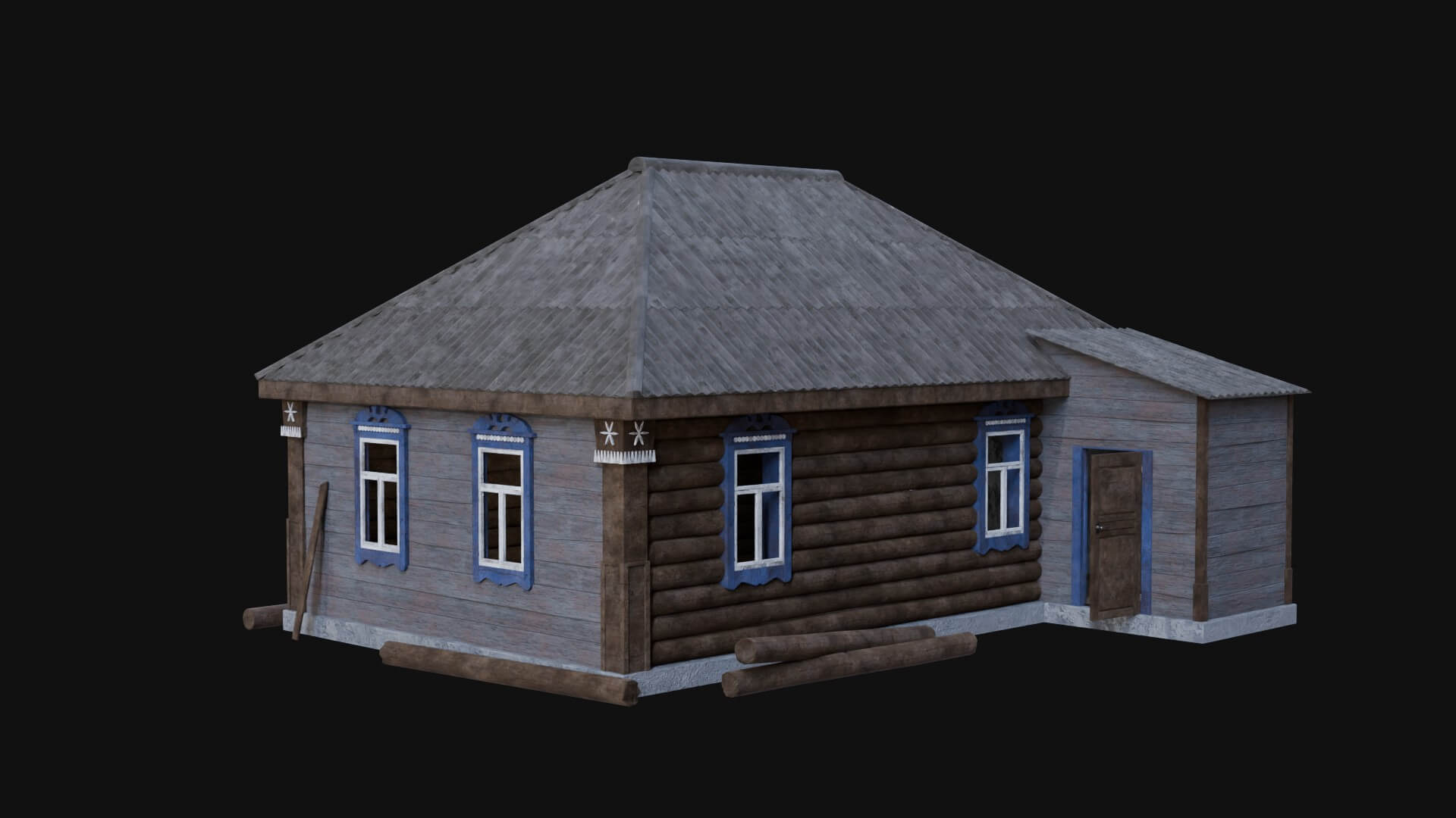 Soviet Russian European House Cabin Collection - 3D Model by Enterables
