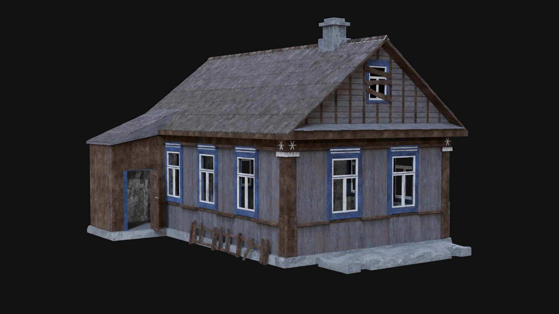 Soviet Russian European House Cabin Collection - 3D Model by Enterables