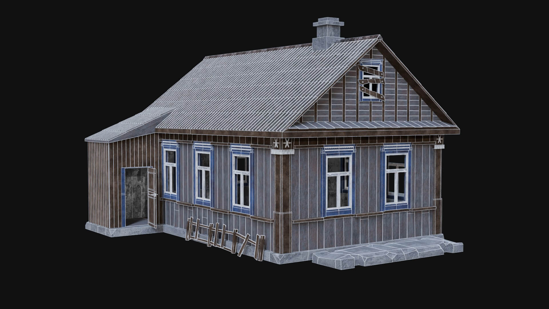 Soviet Russian European House Cabin Collection - 3D Model by Enterables