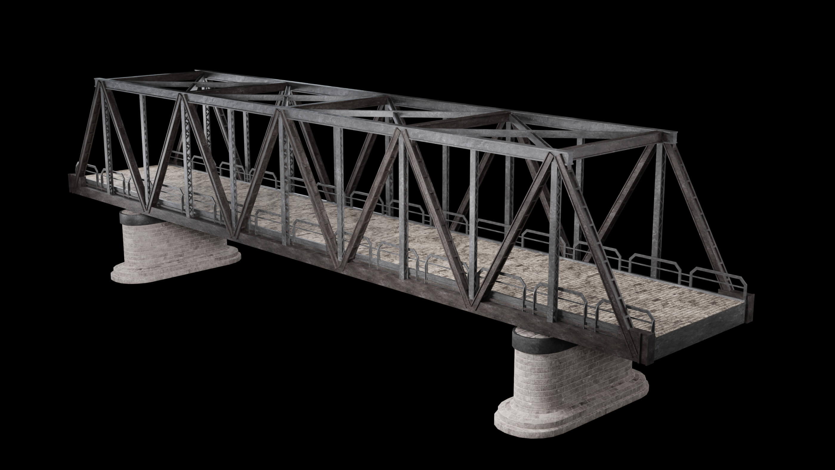 Steel Metal Gate Bridge Collection - 3D Model by Enterables