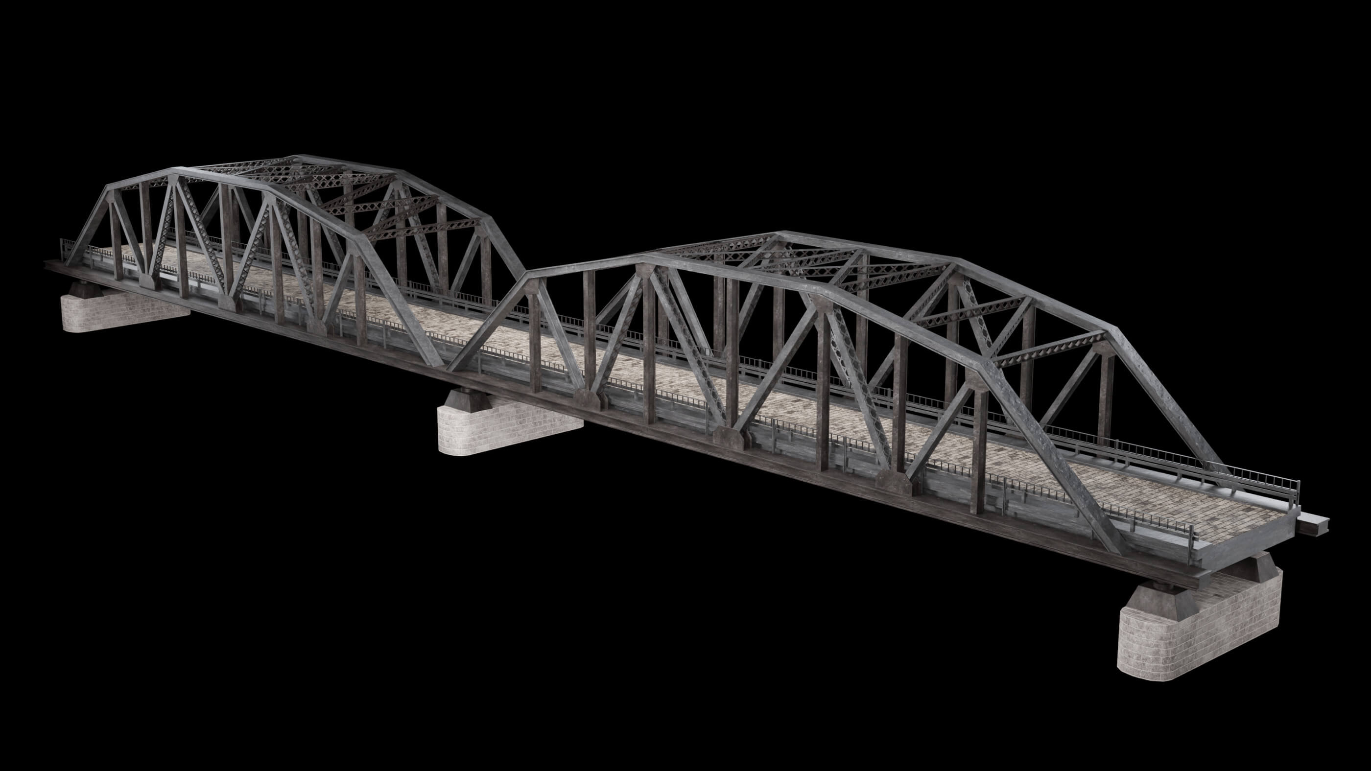 Steel Metal Gate Bridge Collection - 3D Model by Enterables