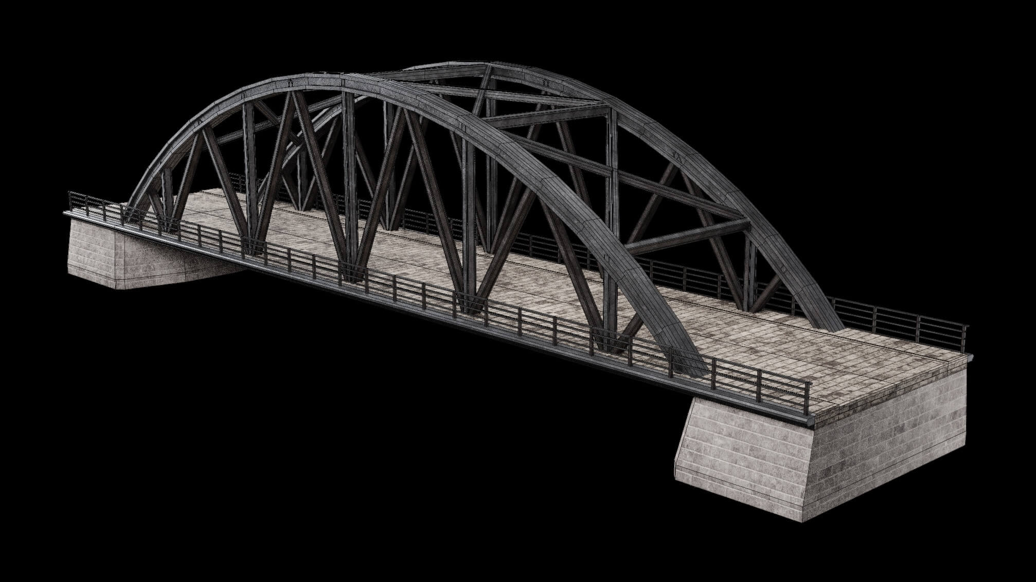Steel Metal Gate Bridge Collection - 3D Model by Enterables