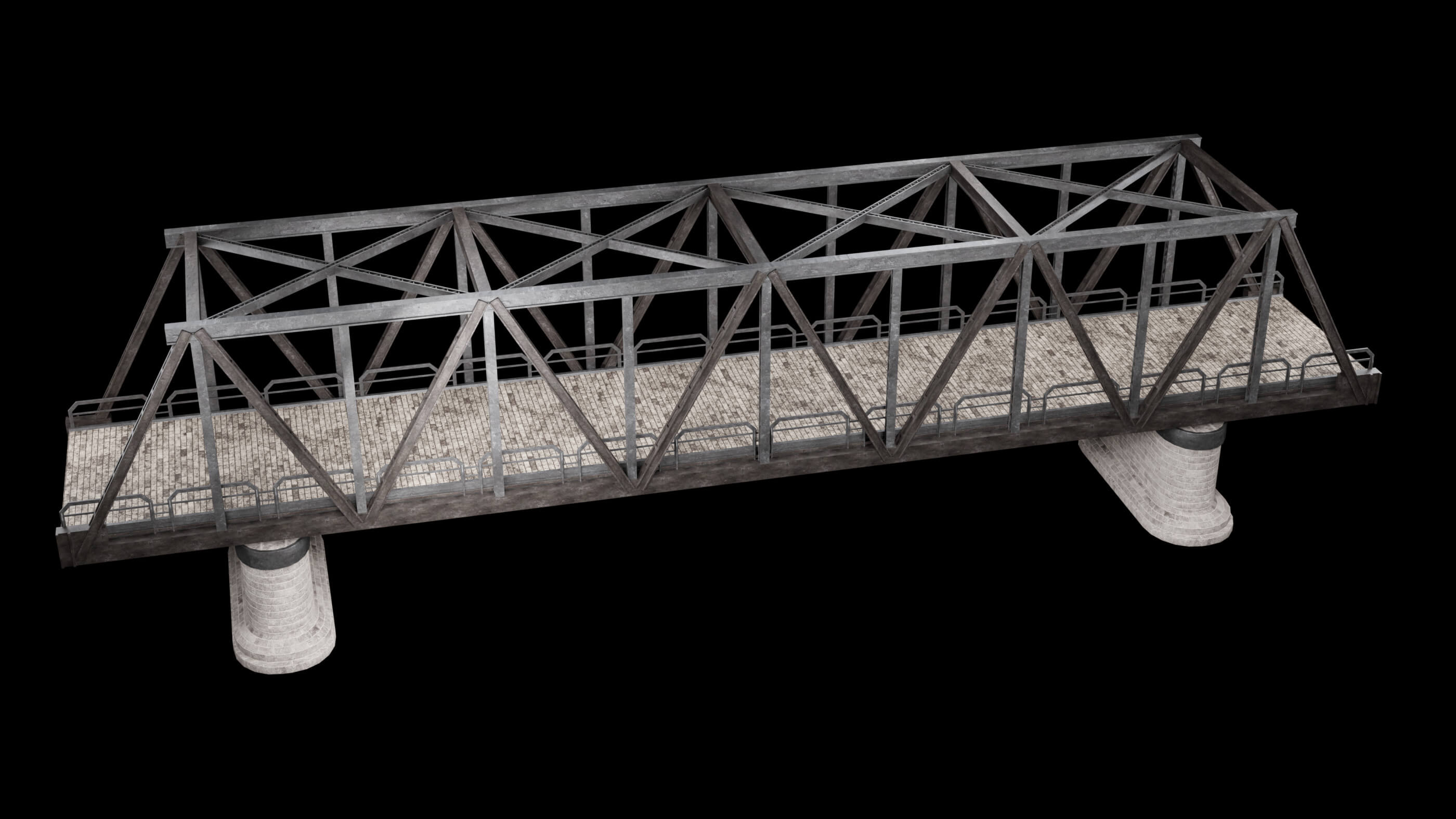 Steel Metal Gate Bridge Collection - 3D Model by Enterables