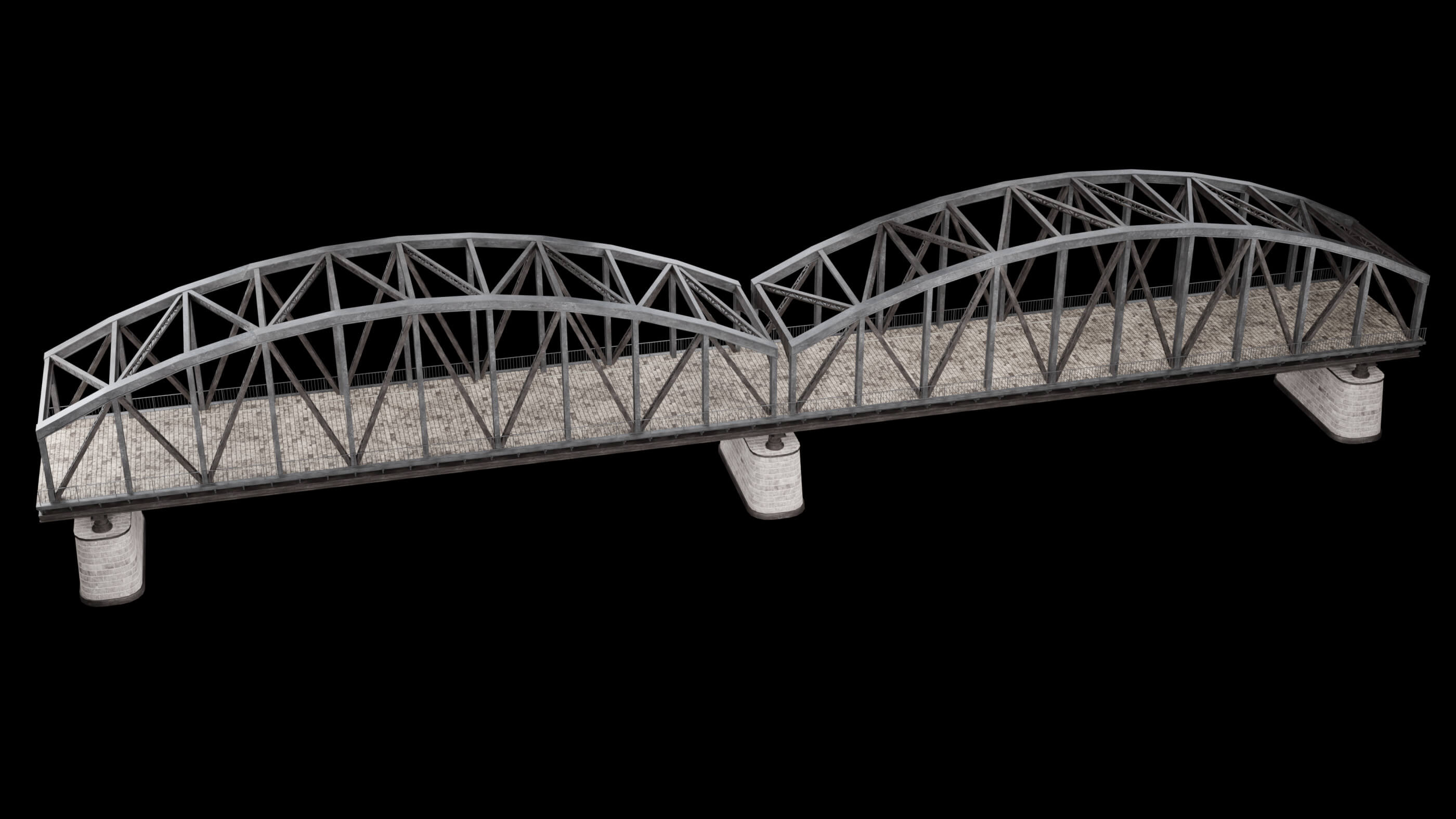Steel Metal Gate Bridge Collection - 3D Model by Enterables