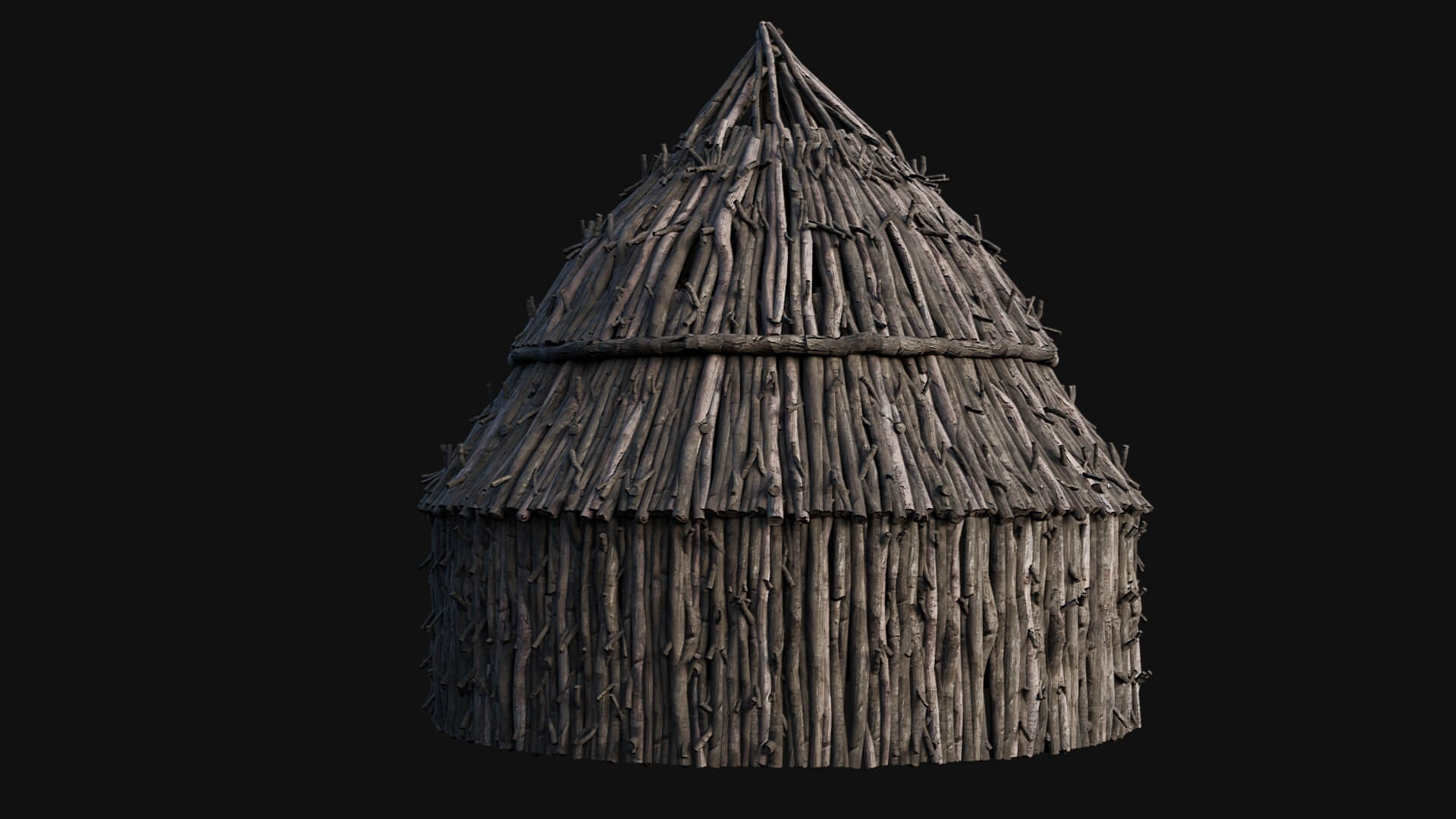 Stick Huts Primitive Shelter Collection - 3D Model by Enterables
