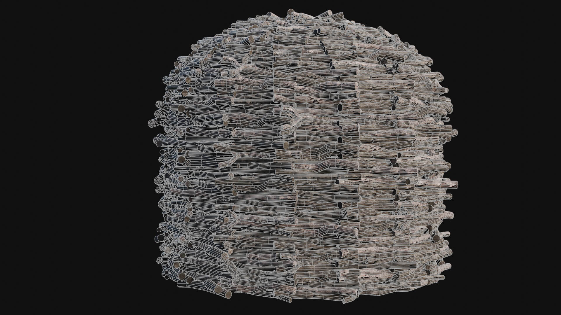 Stick Huts Primitive Shelter Collection - 3D Model by Enterables