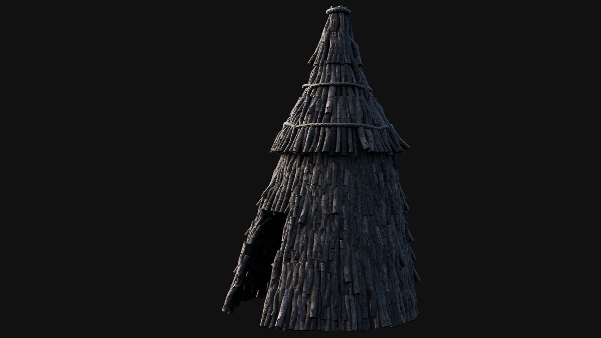 Stick Huts Primitive Shelter Collection - 3D Model by Enterables