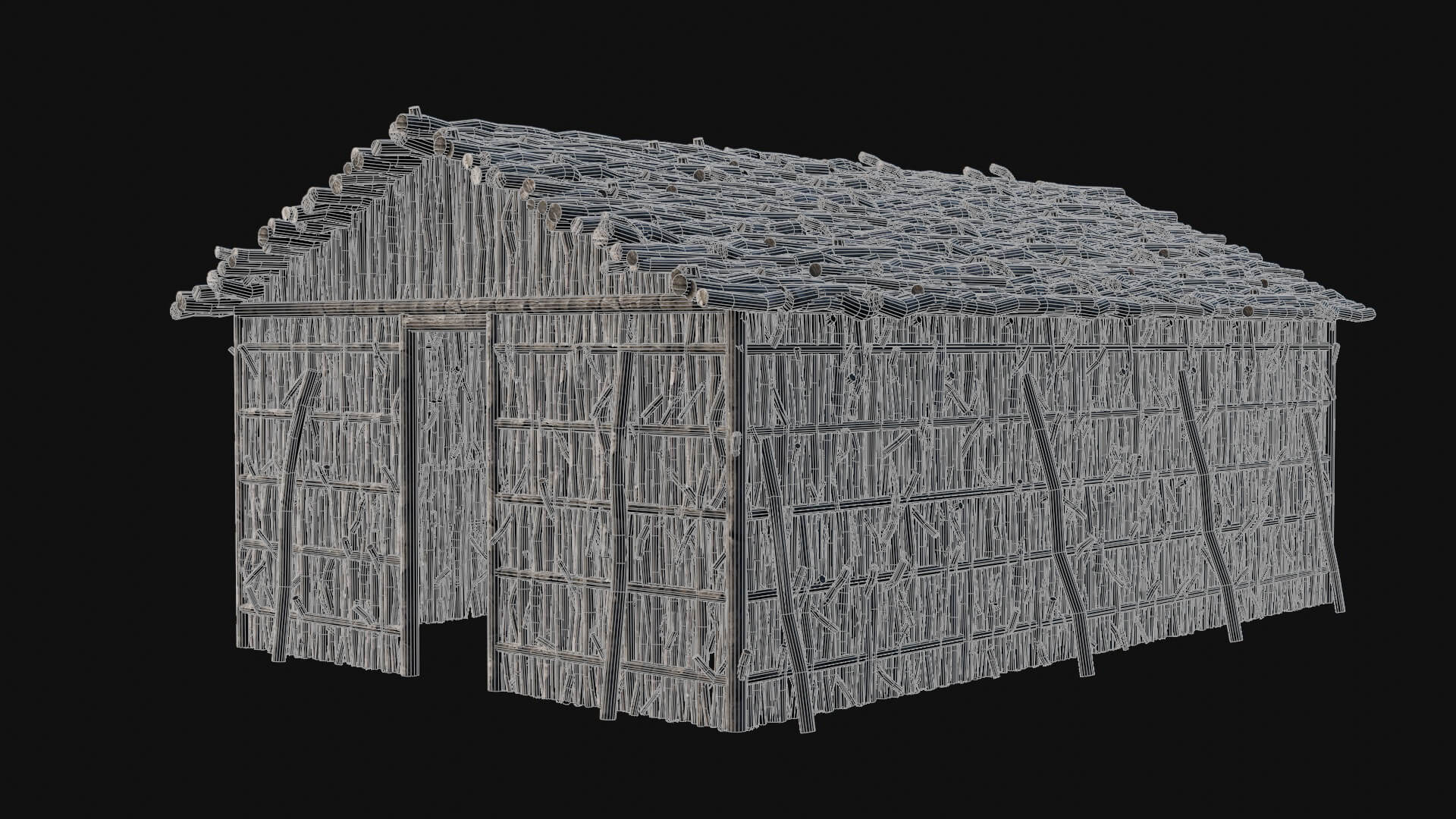 Stick Huts Primitive Shelter Collection - 3D Model by Enterables