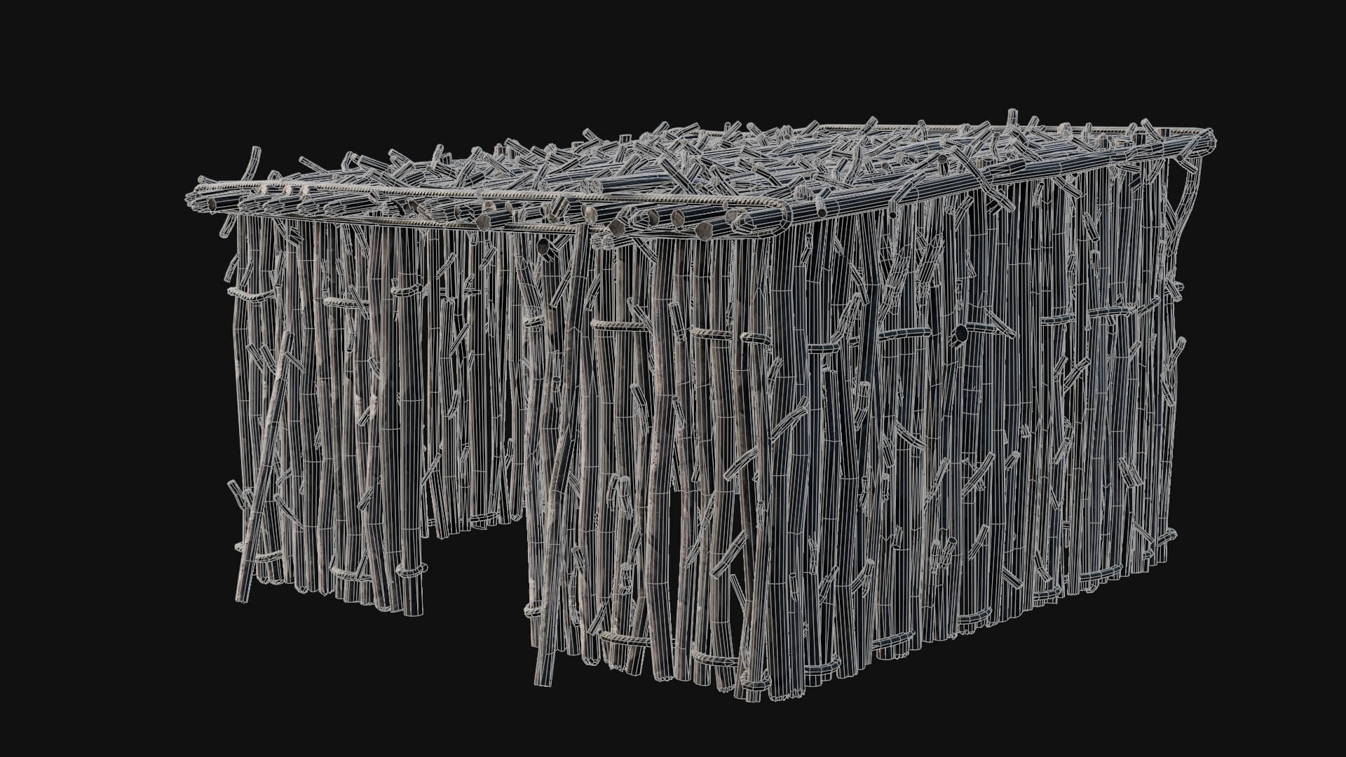 Stick Huts Primitive Shelter Collection - 3D Model by Enterables
