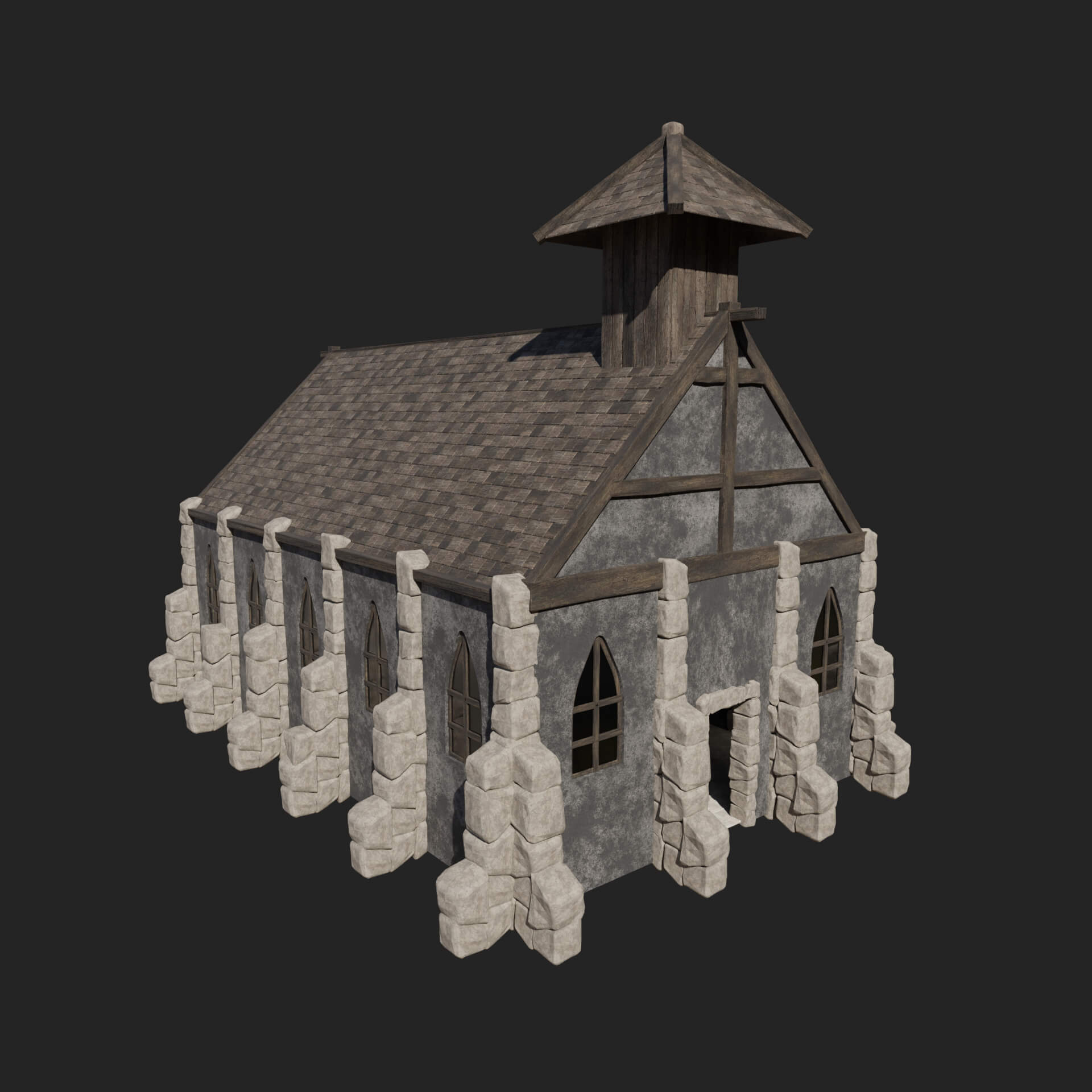 Stone Church Chapel Collection - 3D Model by Enterables