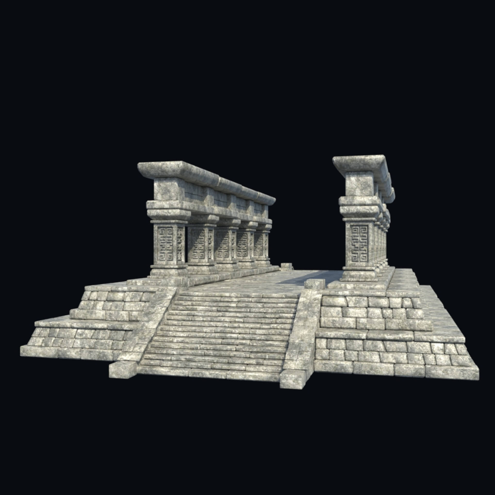 Temple Ancient Aztec Maya Inca Collection - 3D Model by Enterables