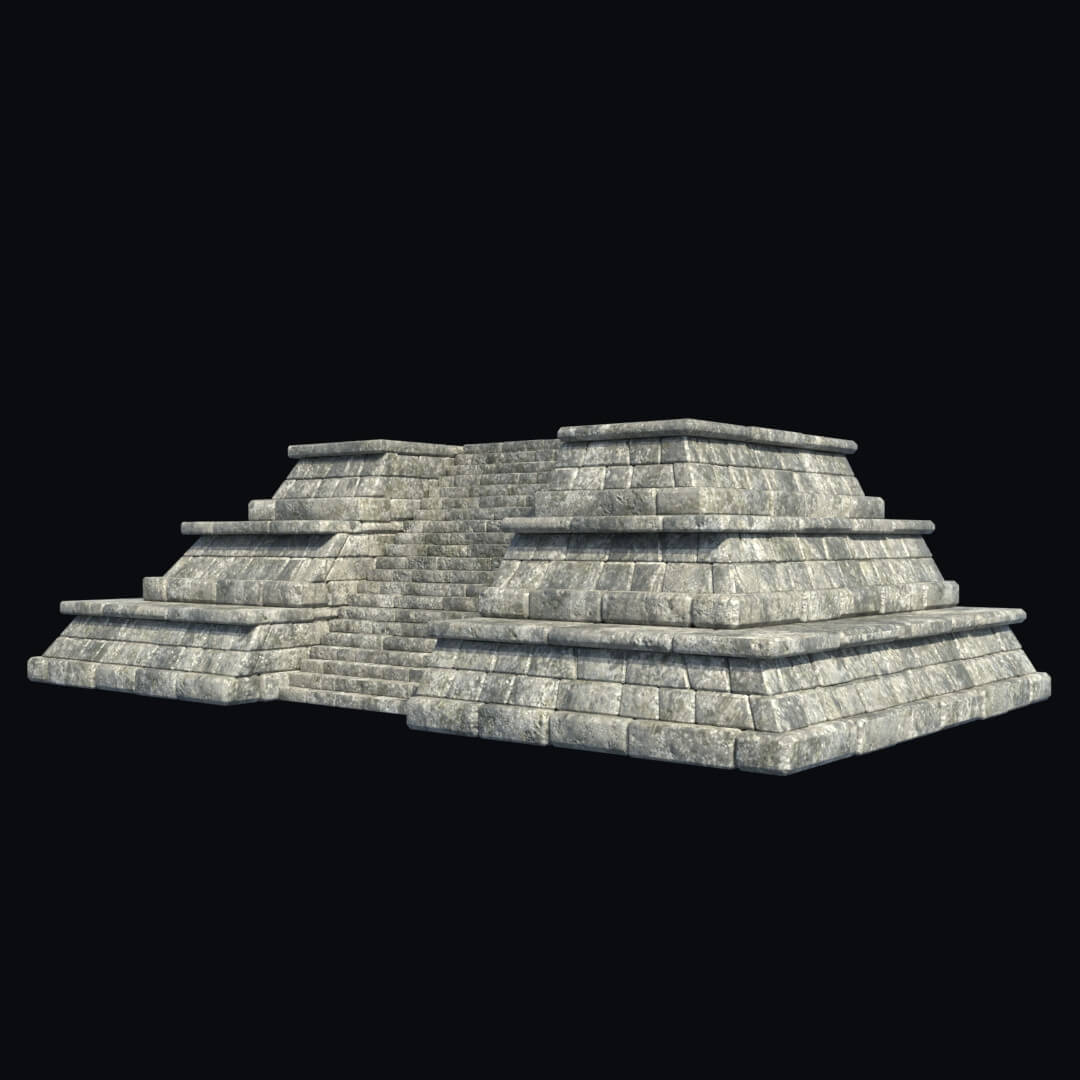 Temple Ancient Aztec Maya Inca Collection - 3D Model by Enterables