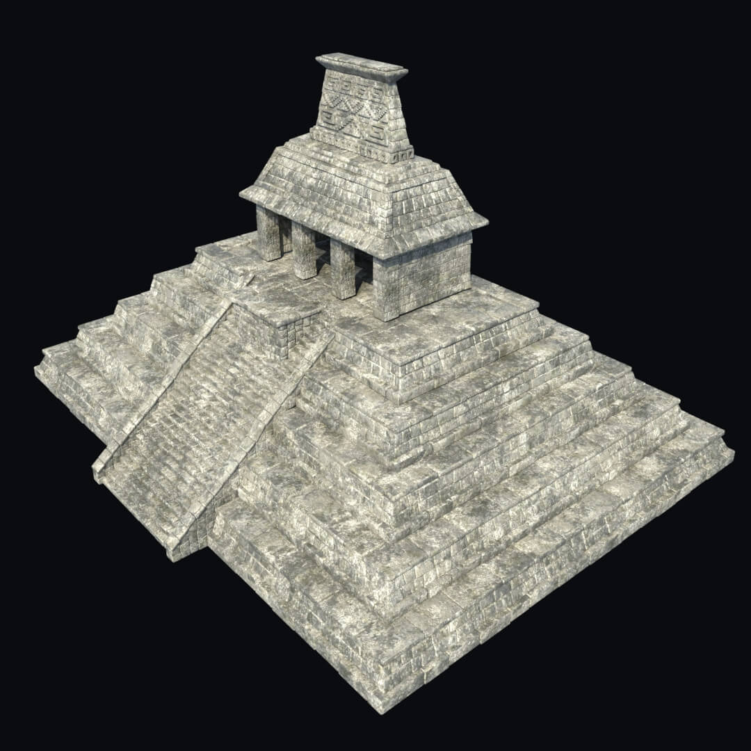 Temple Ancient Aztec Maya Inca Collection - 3D Model by Enterables