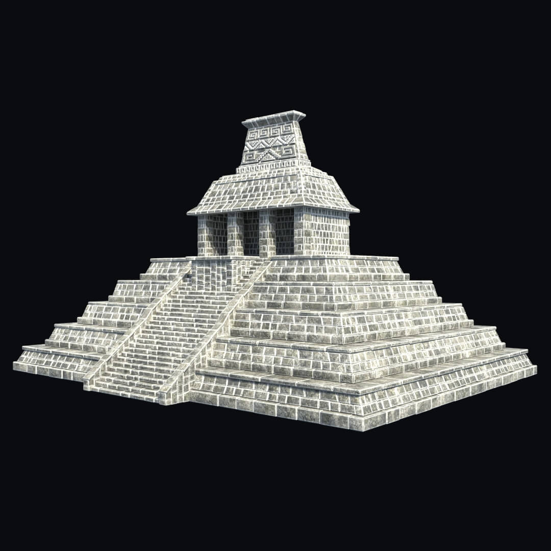 Temple Ancient Aztec Maya Inca Collection - 3D Model by Enterables
