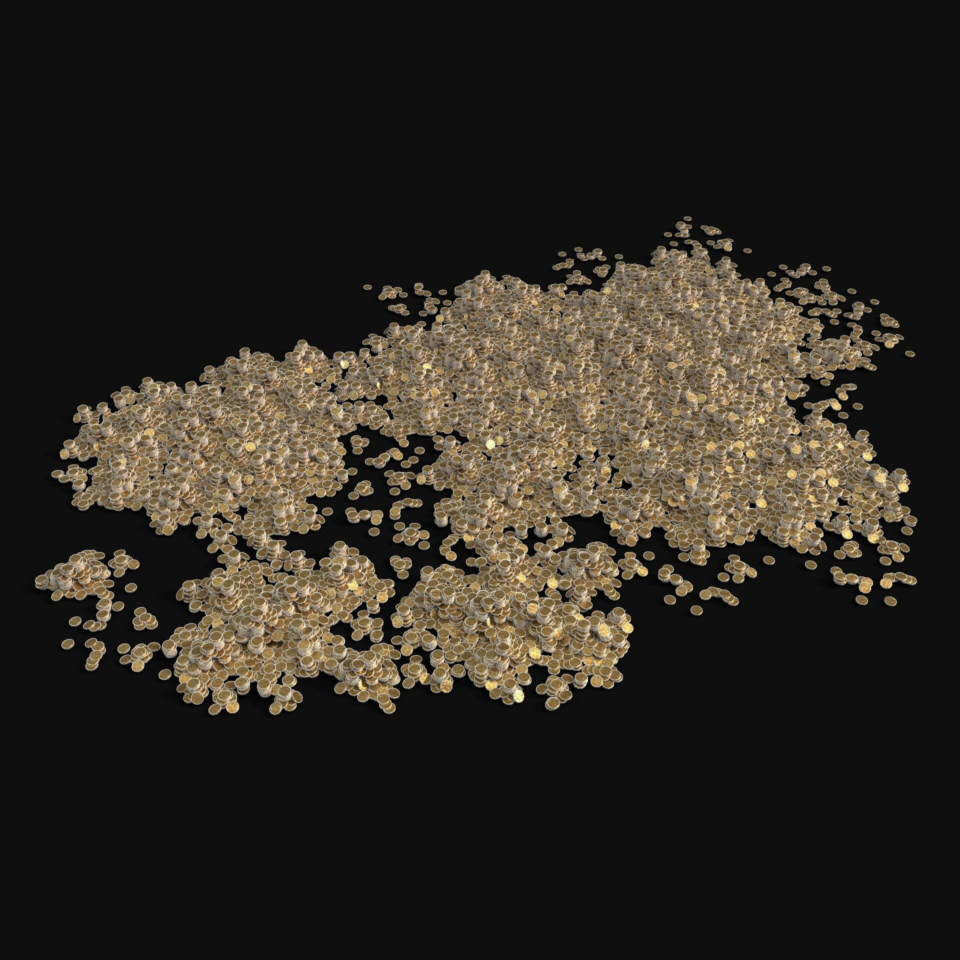 Treasure Chest and Gold Collection - 3D Model by Enterables