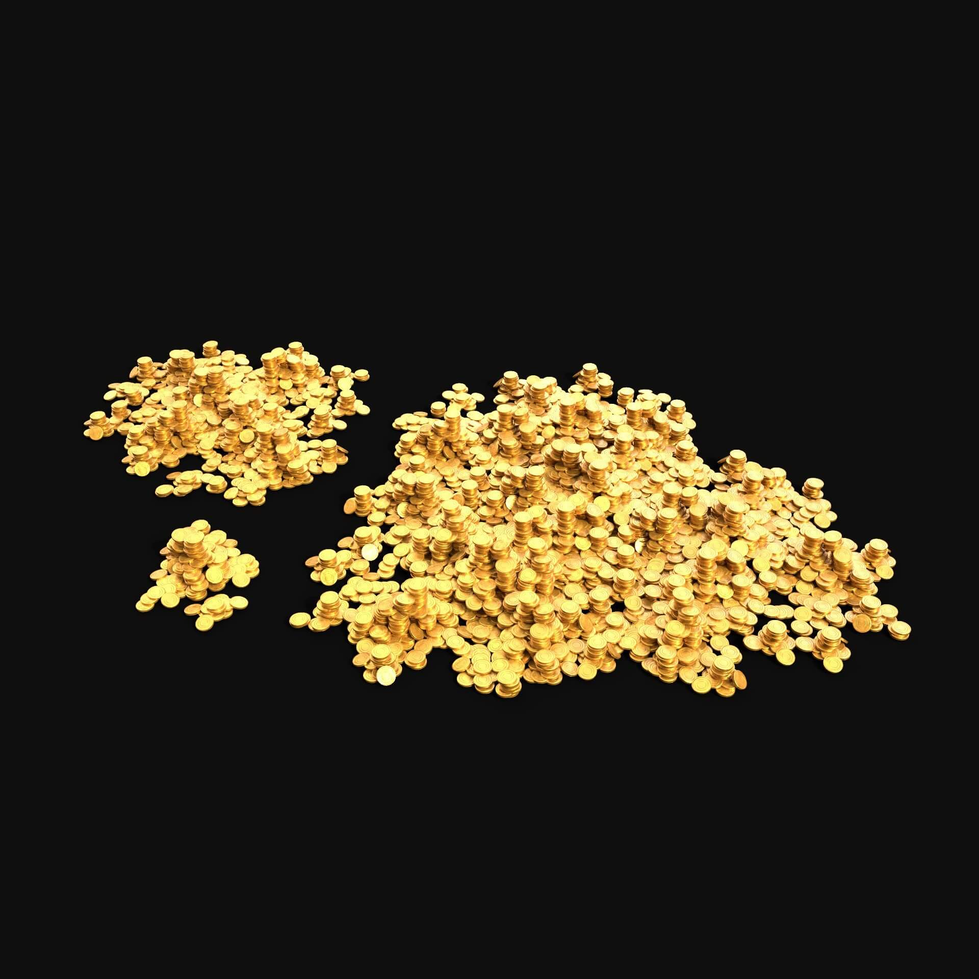 Treasure Chest and Gold Collection - 3D Model by Enterables