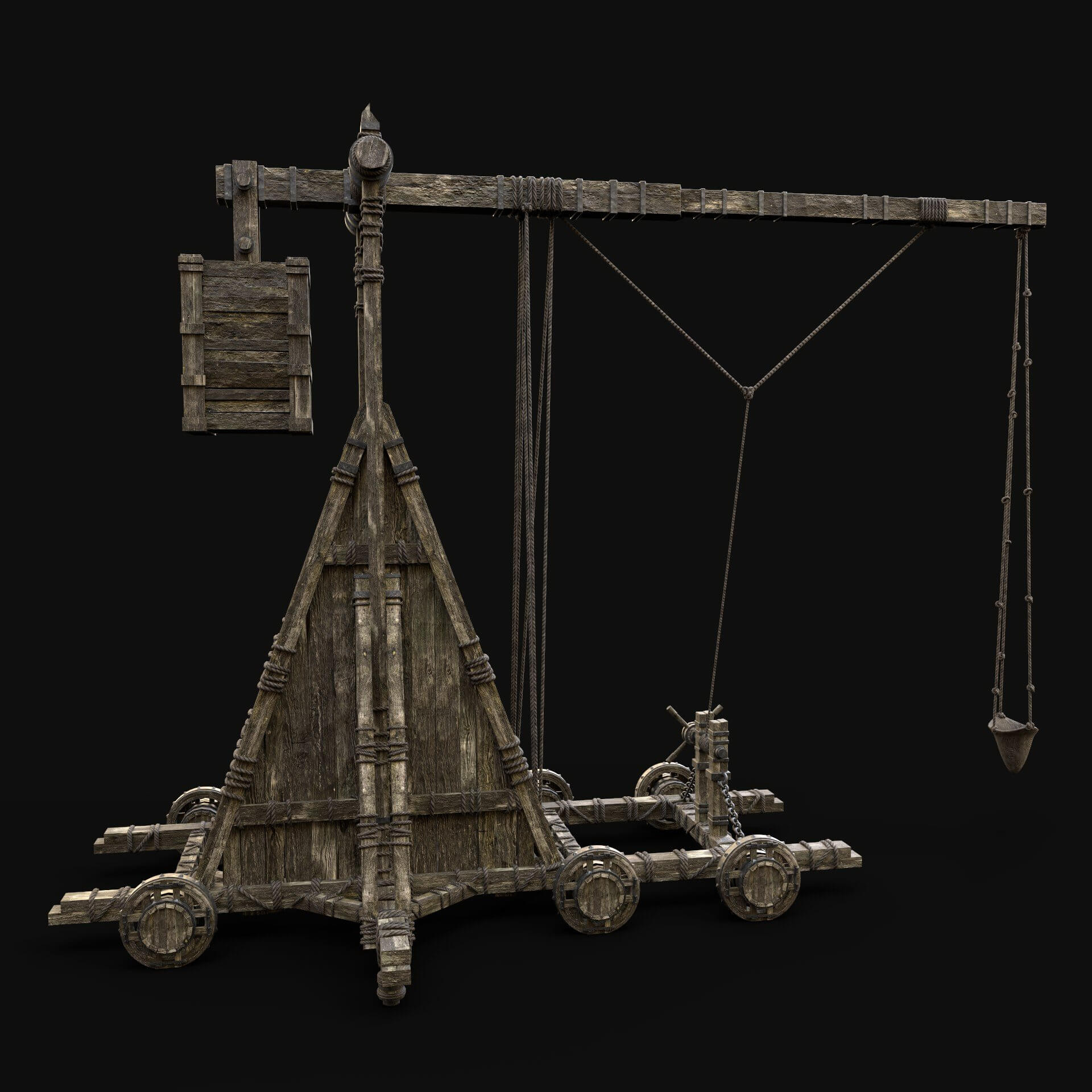 Medieval Trebuchet - 3D Model by Enterables