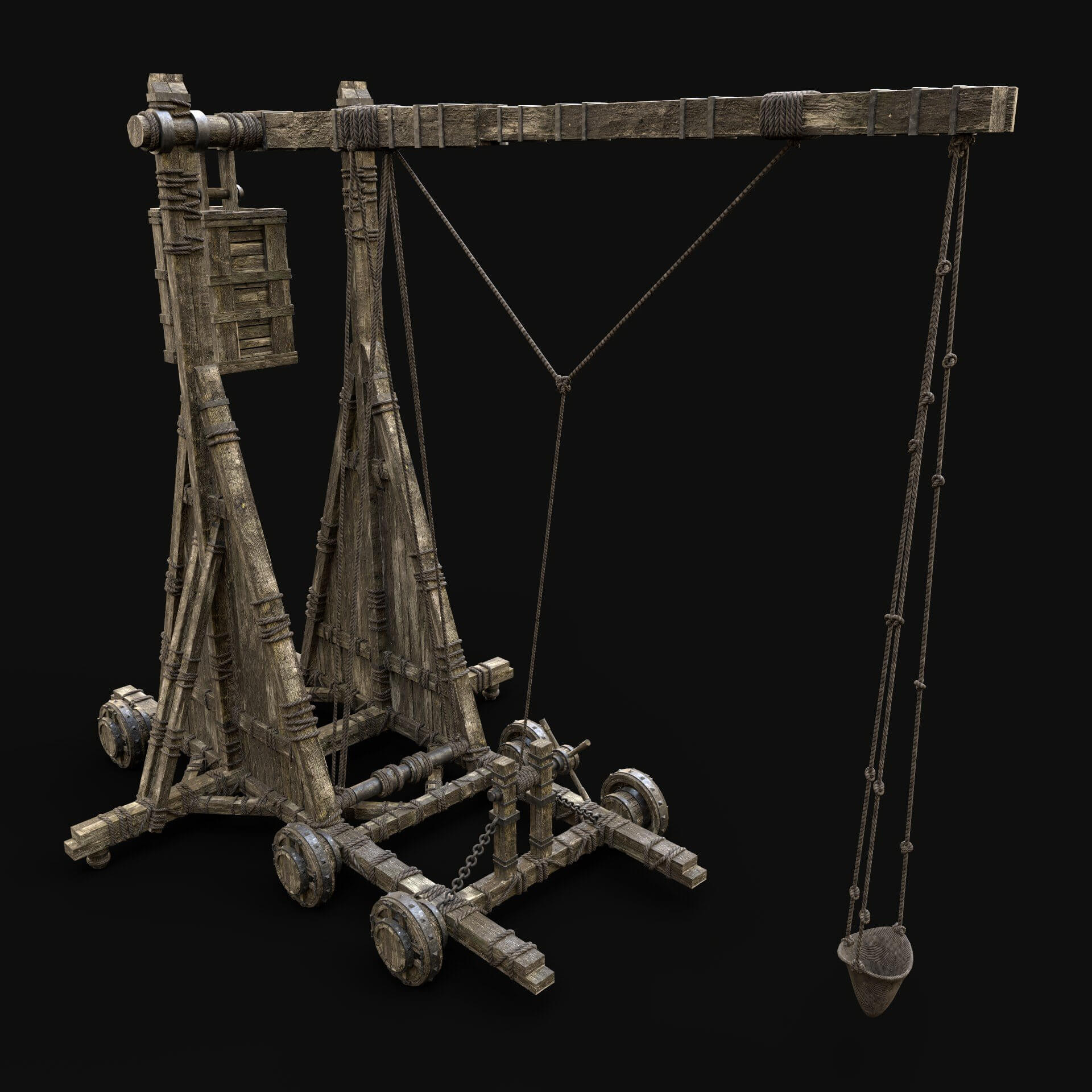 Medieval Trebuchet - 3D Model by Enterables