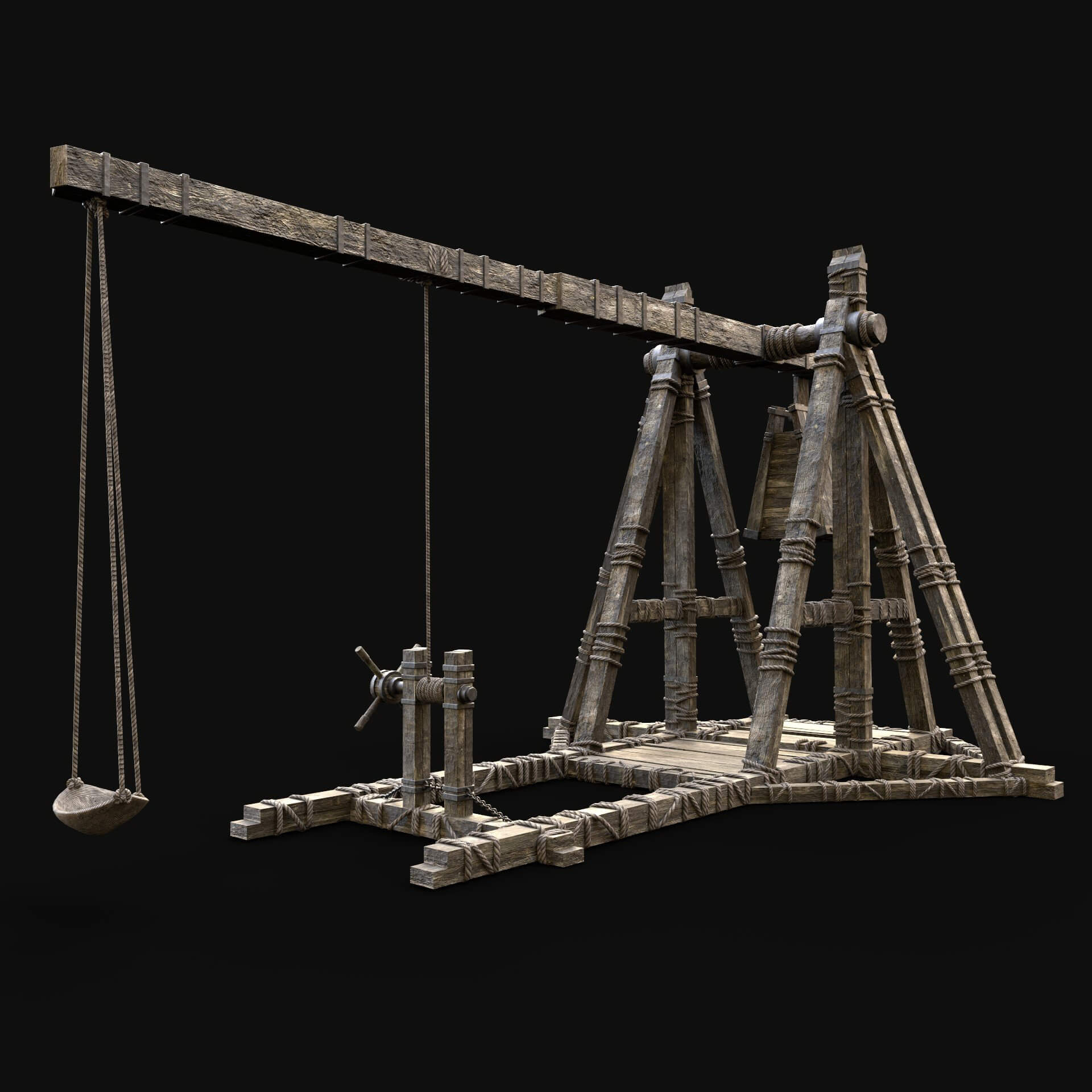 Medieval Trebuchet - 3D Model by Enterables