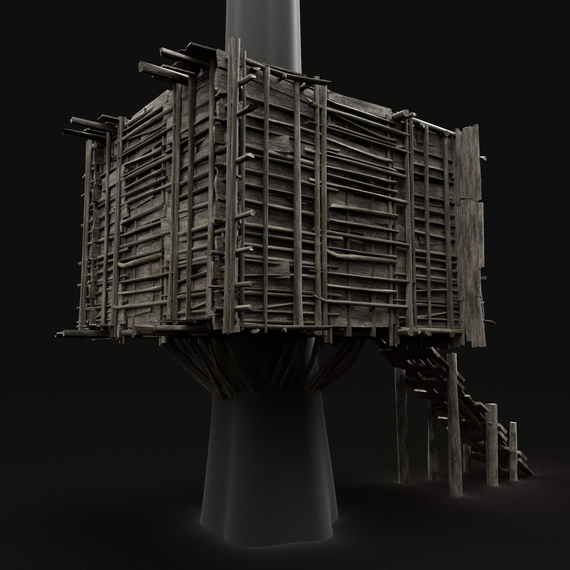 Tree Platform Scout Tower - 3D Model by Enterables