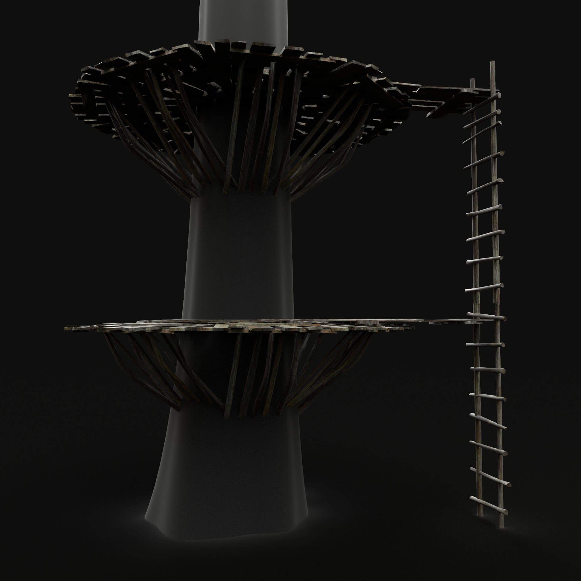 Tree Platform Scout Watchtower - 3D Model by Enterables