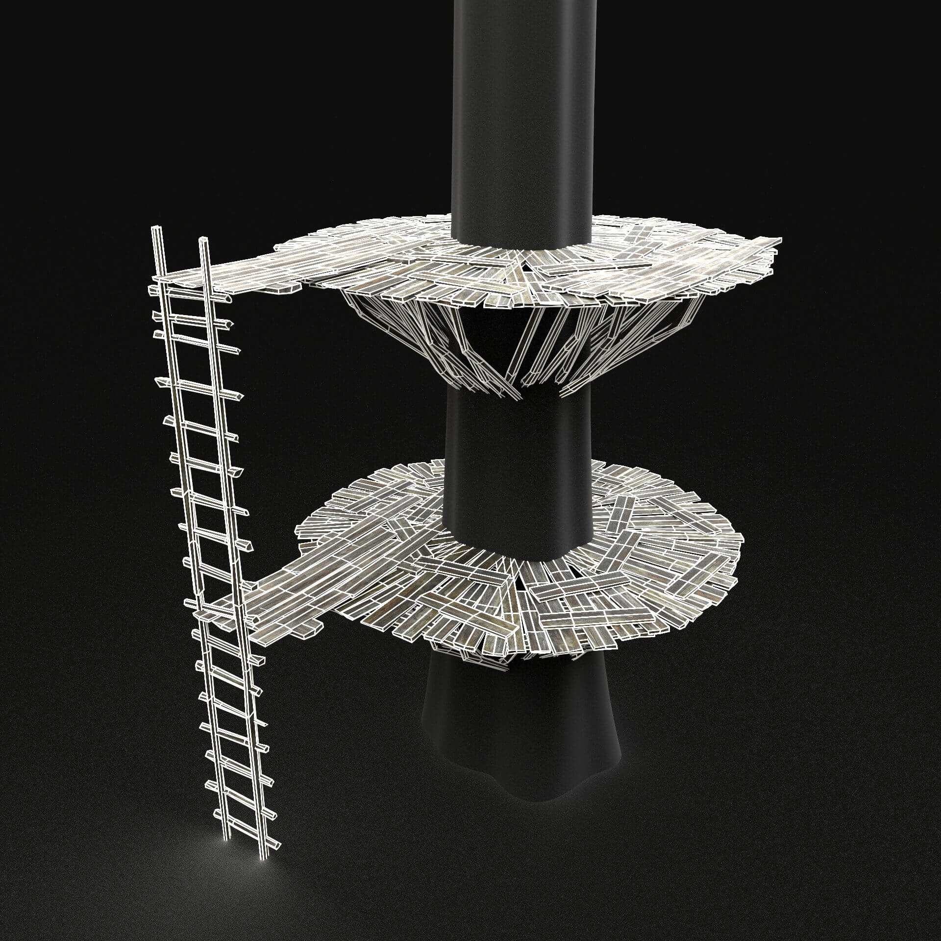 Tree Platform Scout Watchtower - 3D Model by Enterables