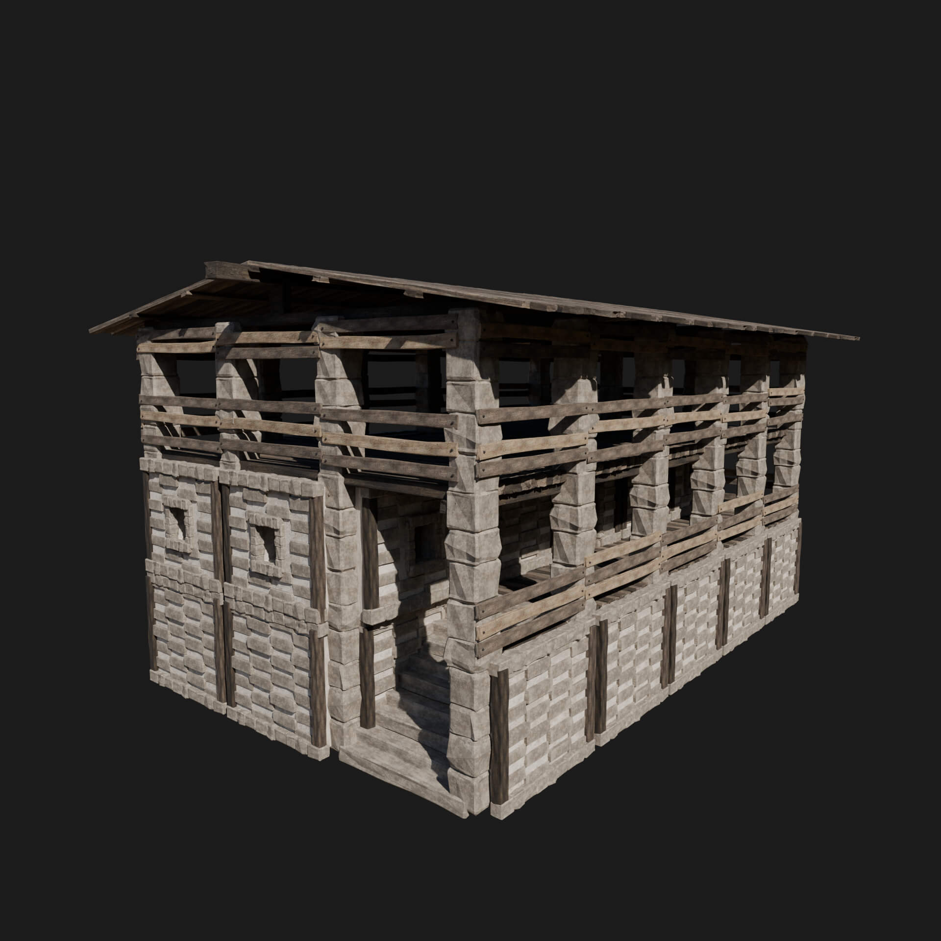 Viking Fort Constructions - 3D Model by Enterables