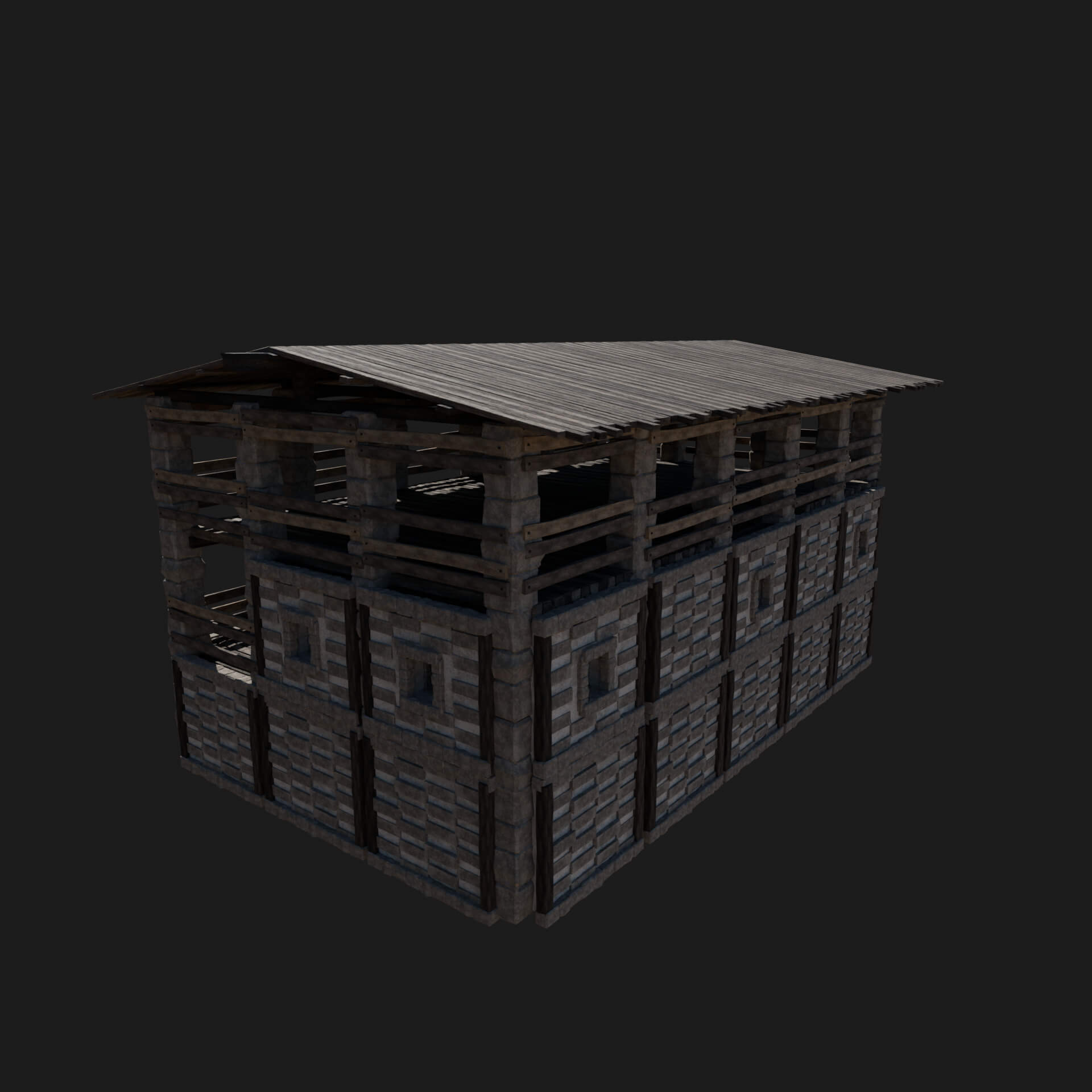 Viking Fort Constructions - 3D Model by Enterables