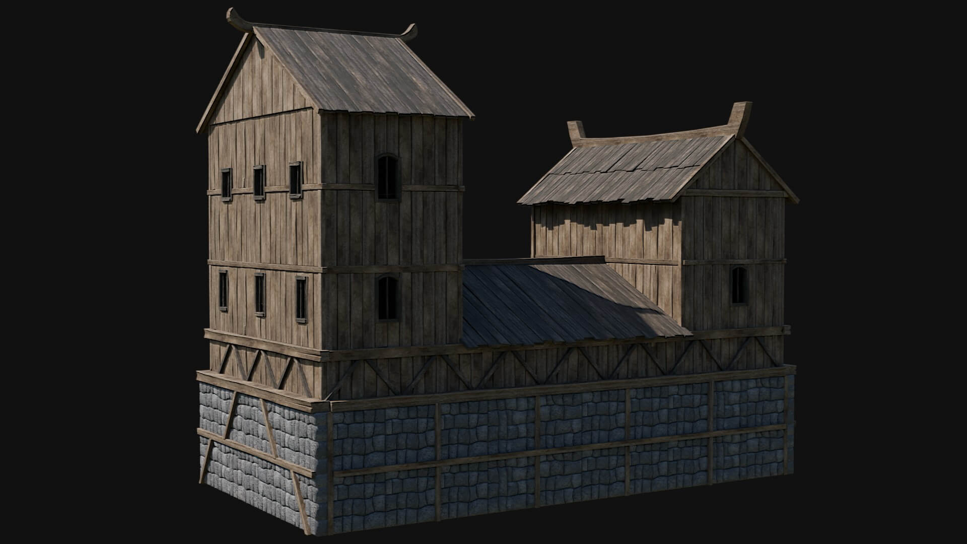 Viking Norse Medieval Fortress Collection - 3D Model by Enterables
