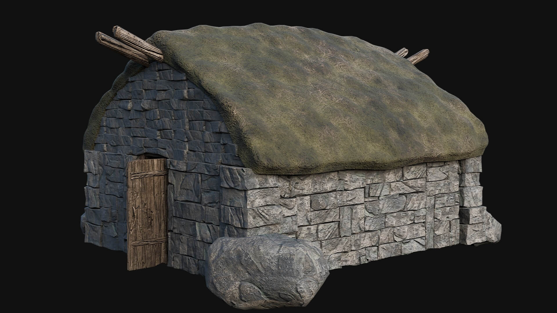 Viking Norse Medieval Turf Houses Collection - 3D Model by Enterables