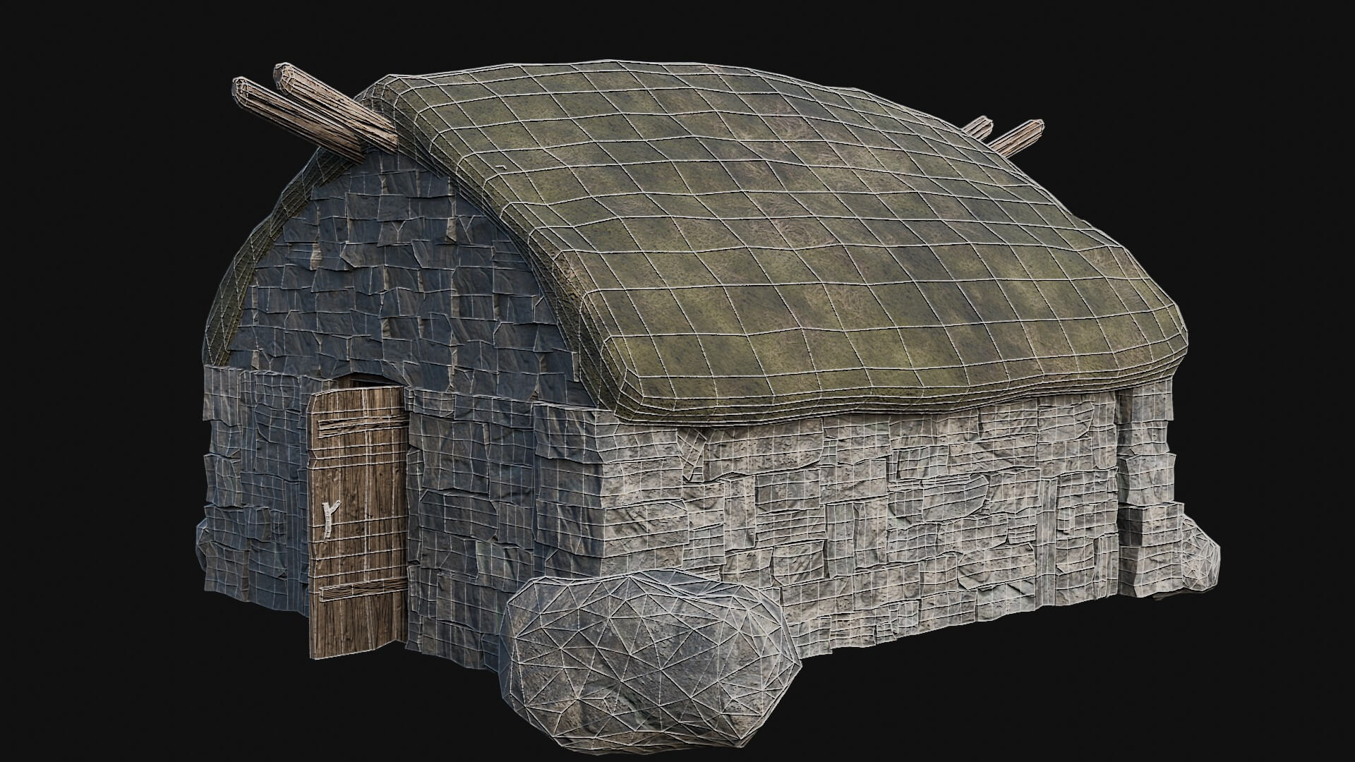 Viking Norse Medieval Turf Houses Collection - 3D Model by Enterables