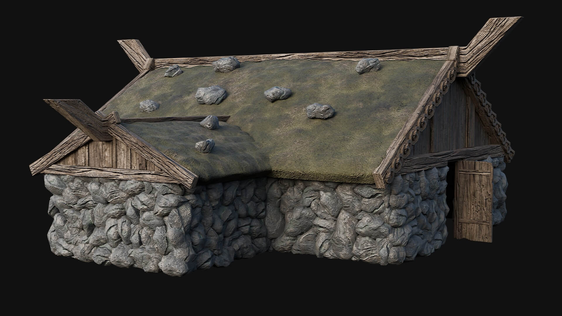Viking Norse Medieval Turf Houses Collection - 3D Model by Enterables