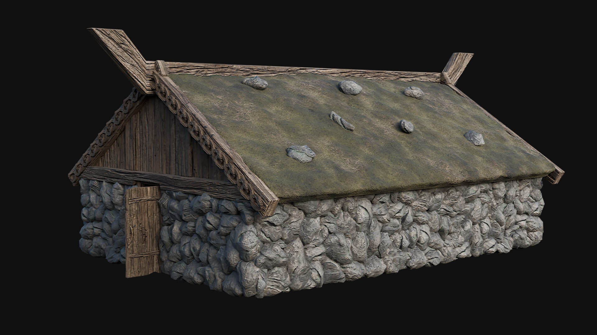 Viking Norse Medieval Turf Houses Collection - 3D Model by Enterables