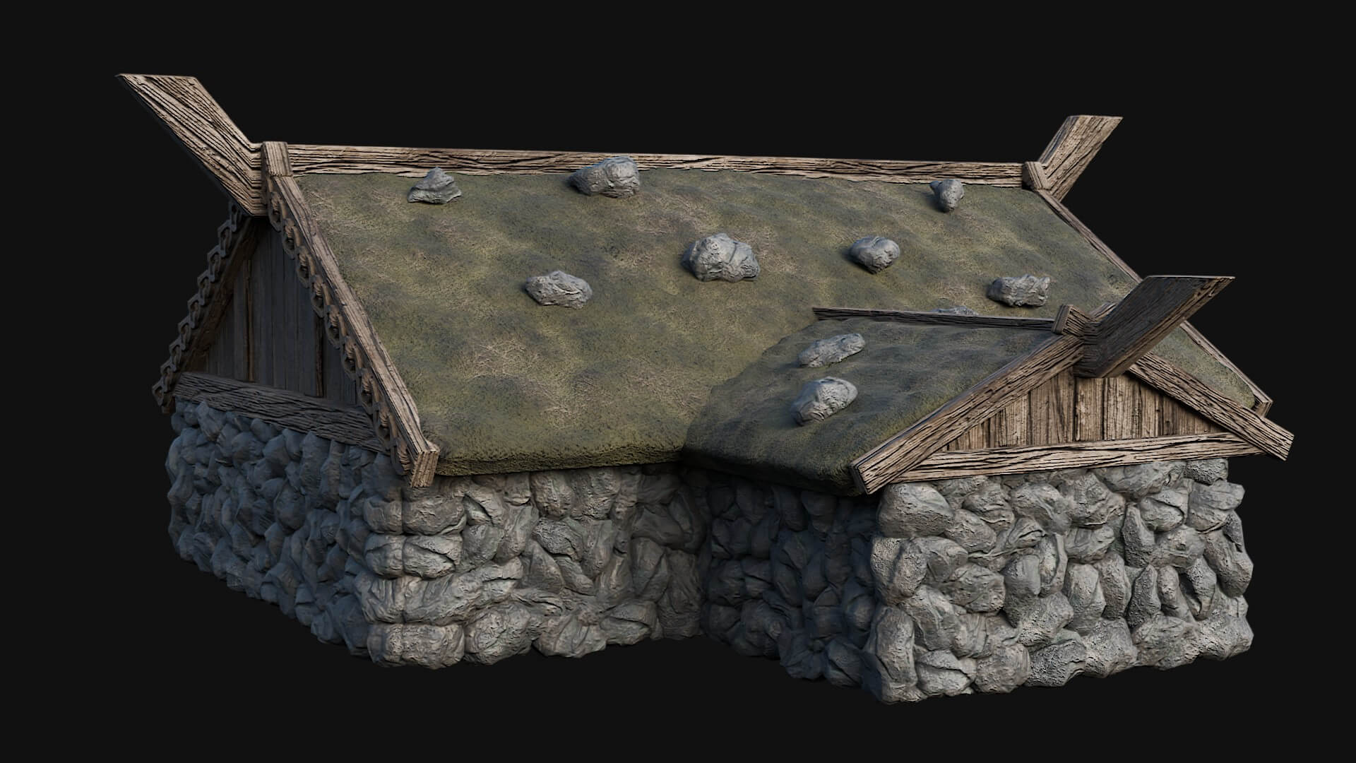 Viking Norse Medieval Turf Houses Collection - 3D Model by Enterables