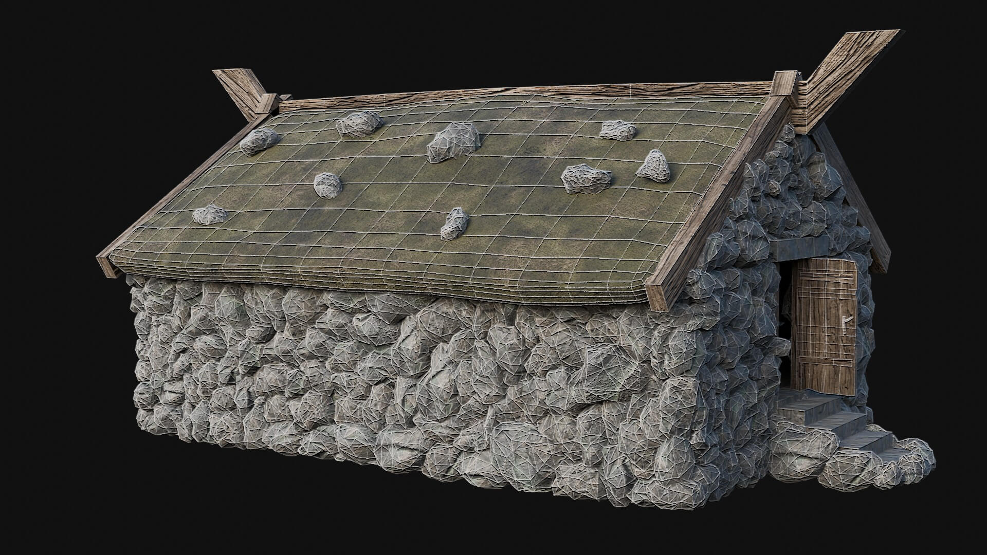 Viking Norse Medieval Turf Houses Collection - 3D Model by Enterables