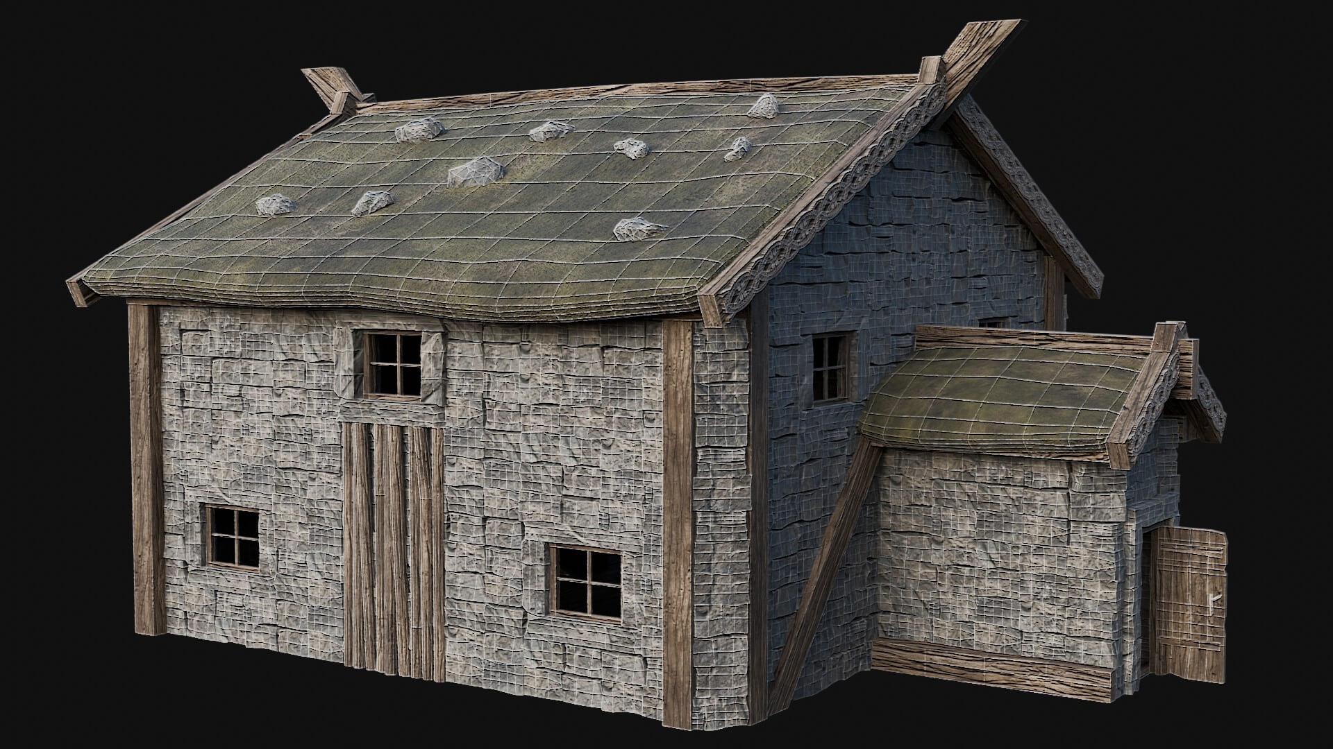 Viking Norse Medieval Turf Houses Collection - 3D Model by Enterables