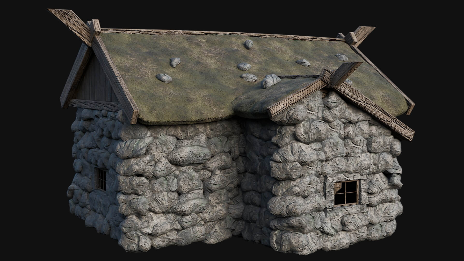 Viking Norse Medieval Turf Houses Collection - 3D Model by Enterables