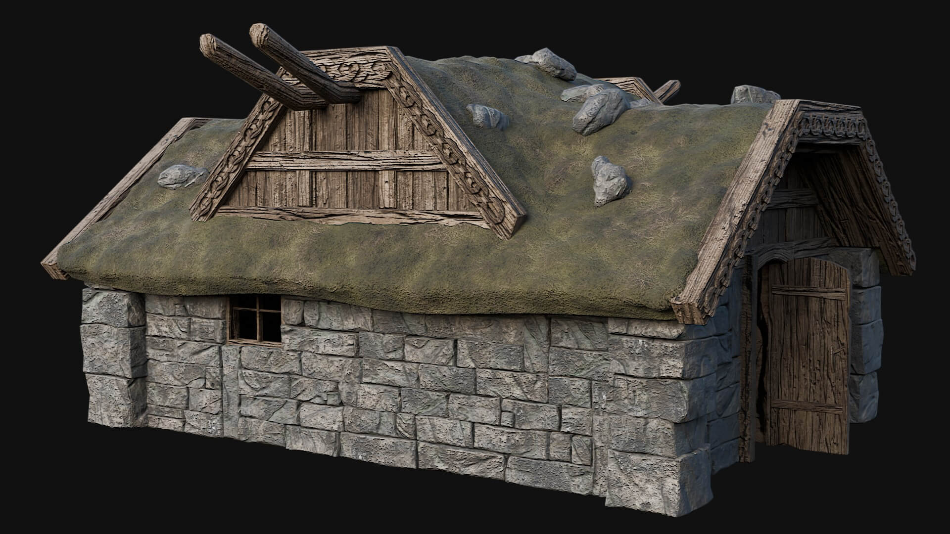 Viking Norse Medieval Turf Houses Collection - 3D Model by Enterables