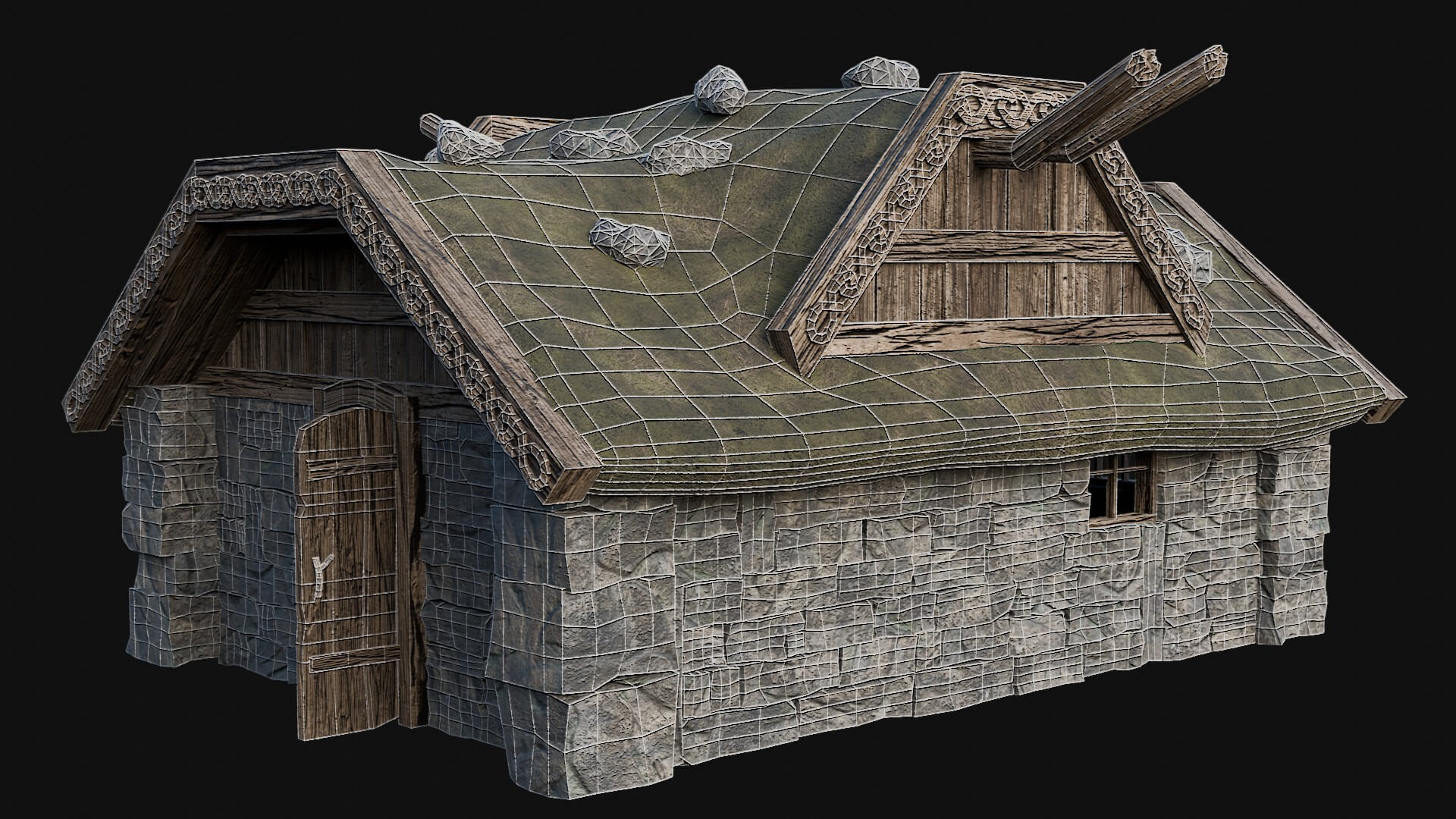 Viking Norse Medieval Turf Houses Collection - 3D Model by Enterables