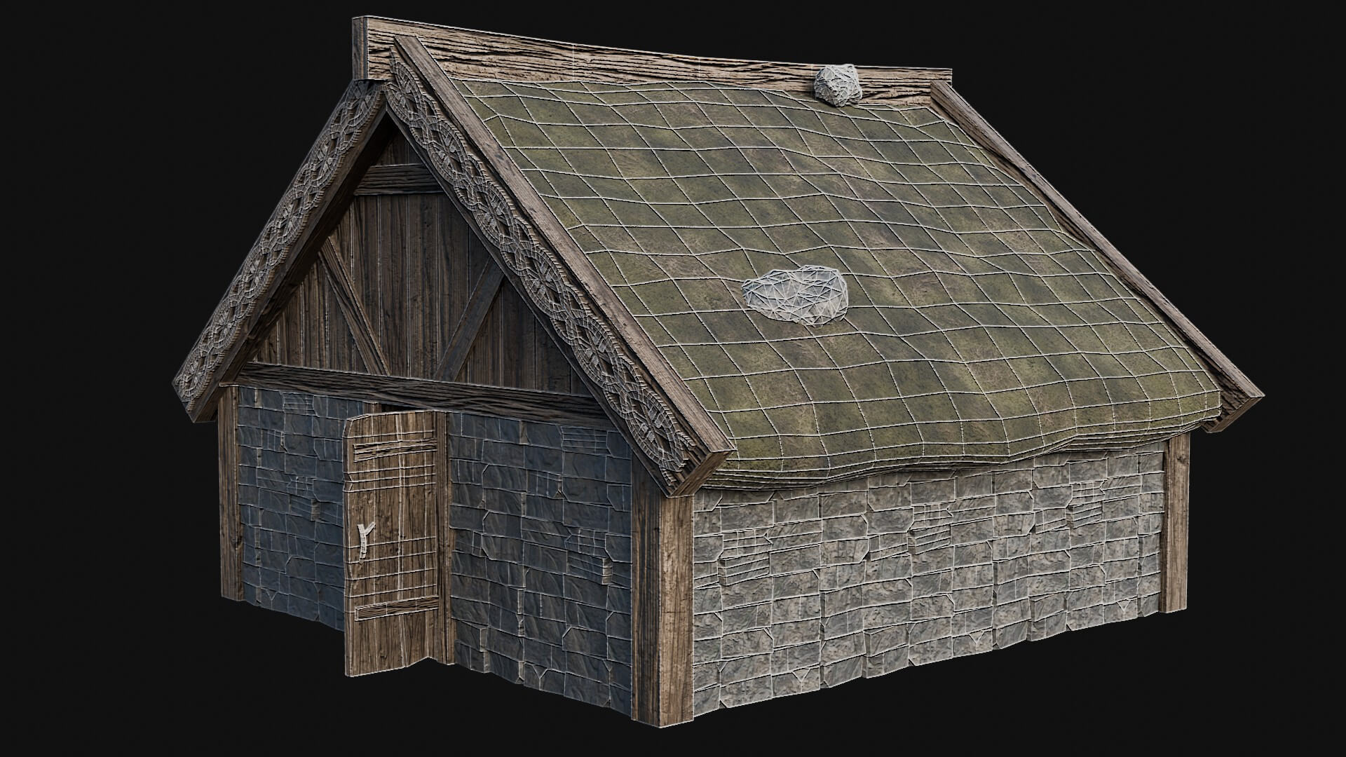 Viking Norse Medieval Turf Houses Collection - 3D Model by Enterables