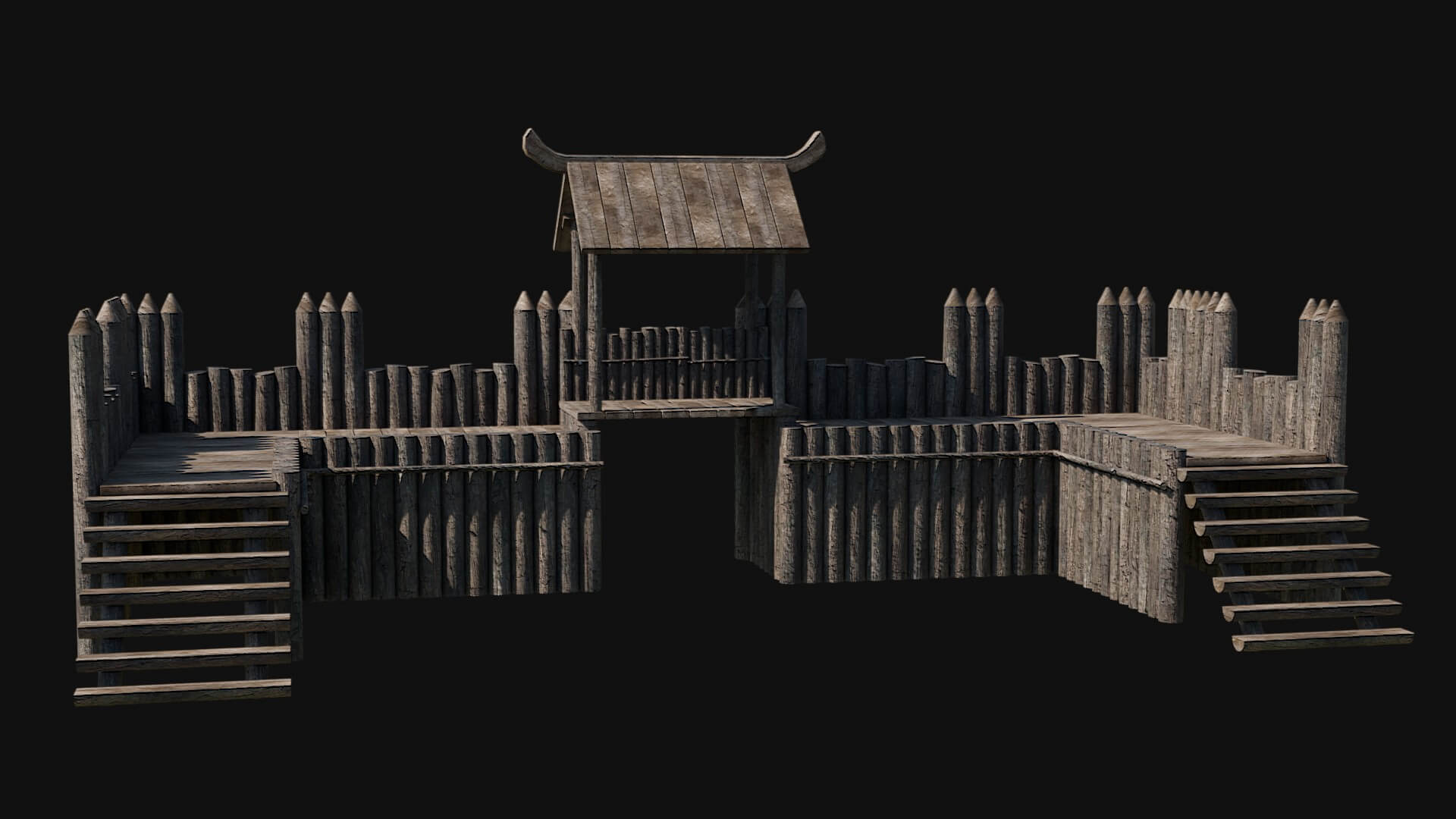 Viking Norse Medieval Walls and Gates Collection - 3D Model by Enterables