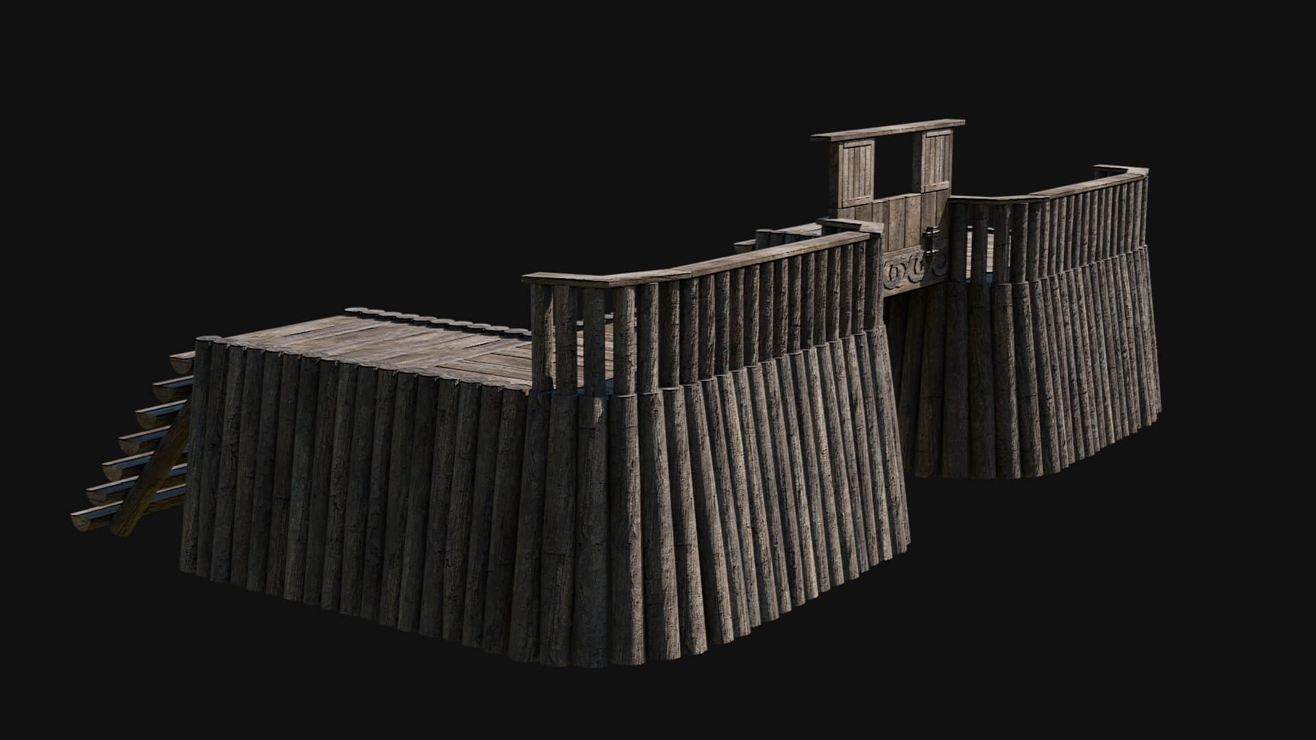 Viking Norse Medieval Walls and Gates Collection - 3D Model by Enterables