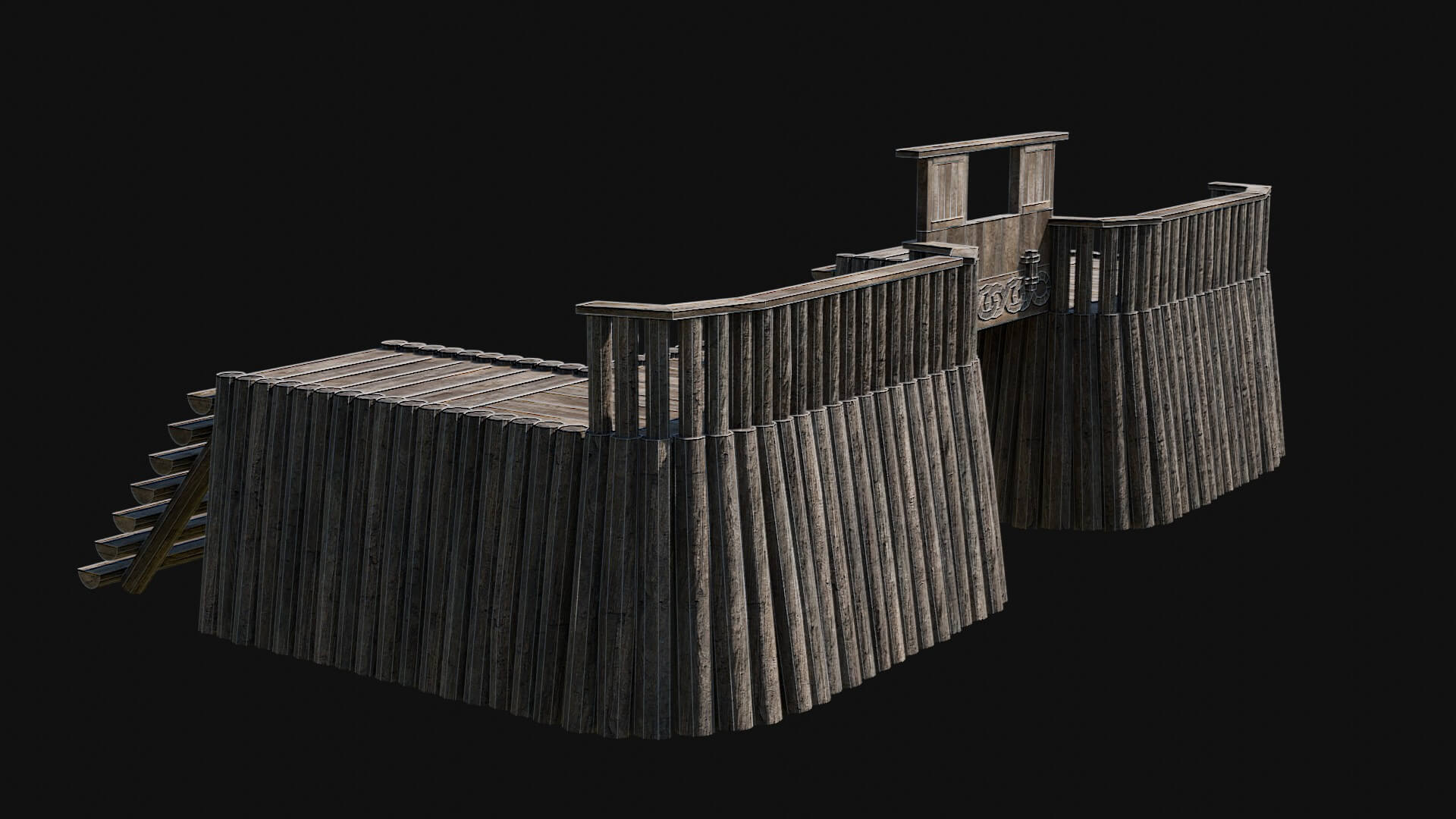 Viking Norse Medieval Walls and Gates Collection - 3D Model by Enterables