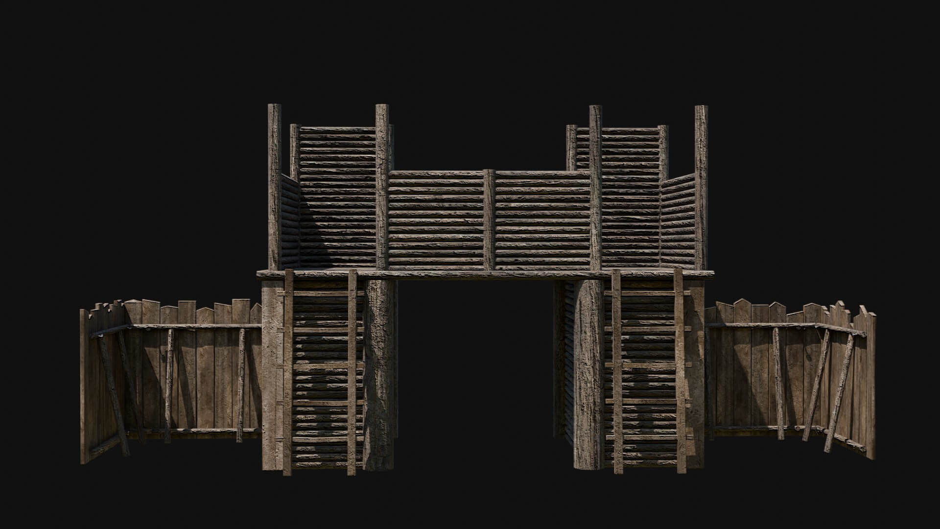 Viking Norse Medieval Walls and Gates Collection - 3D Model by Enterables