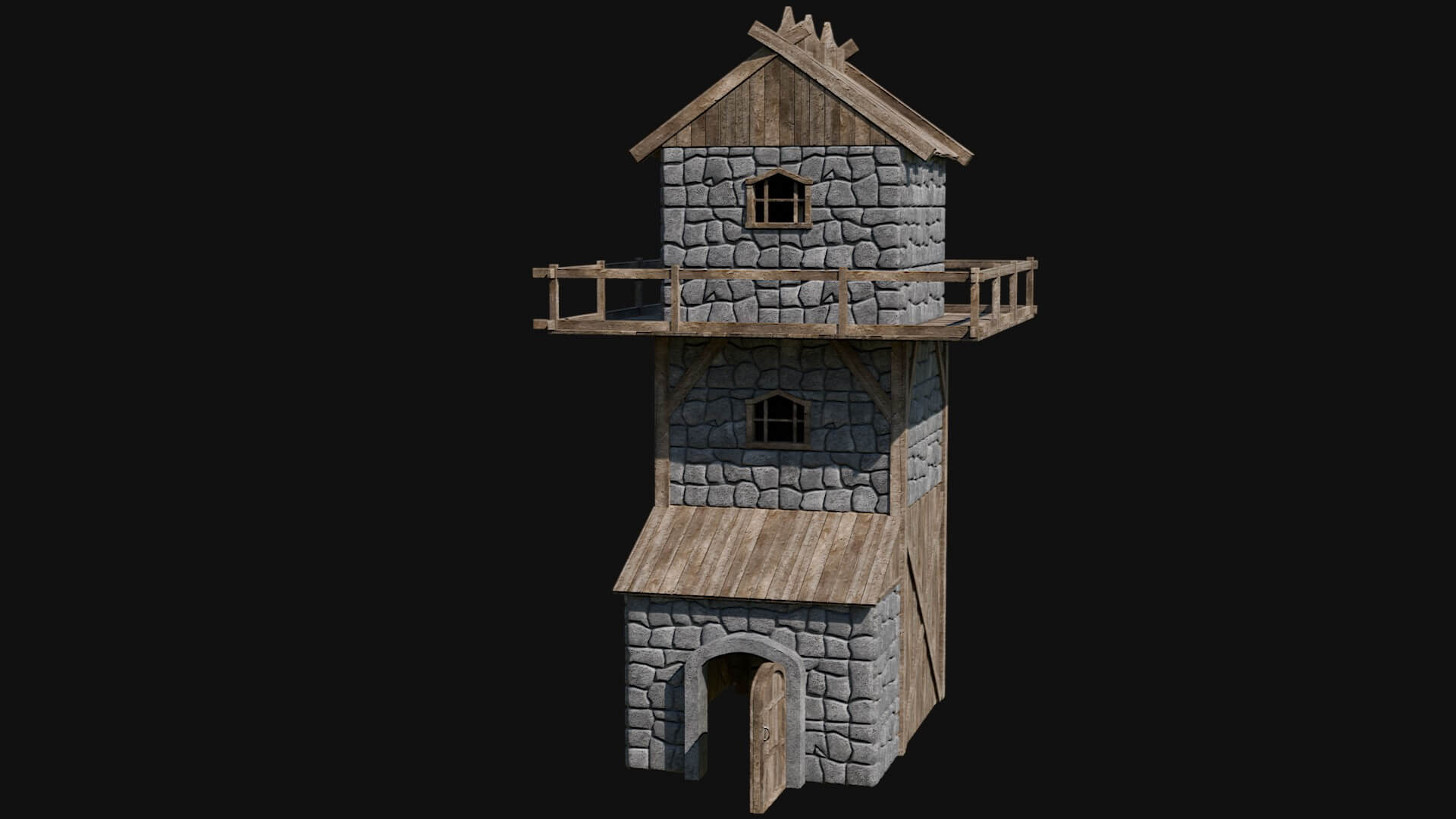 Viking Norse Medieval Watchtower Collection - 3D Model by Enterables
