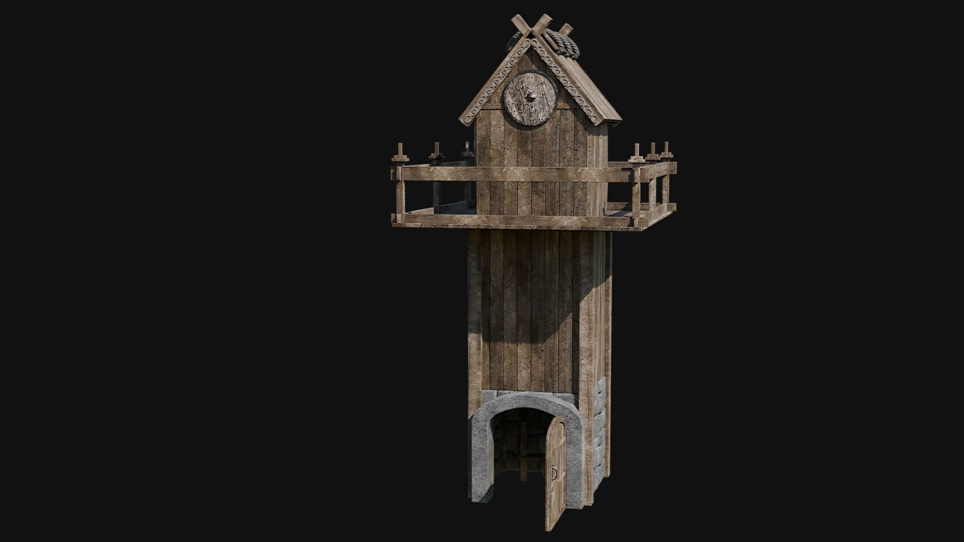 Viking Norse Medieval Watchtower Collection - 3D Model by Enterables