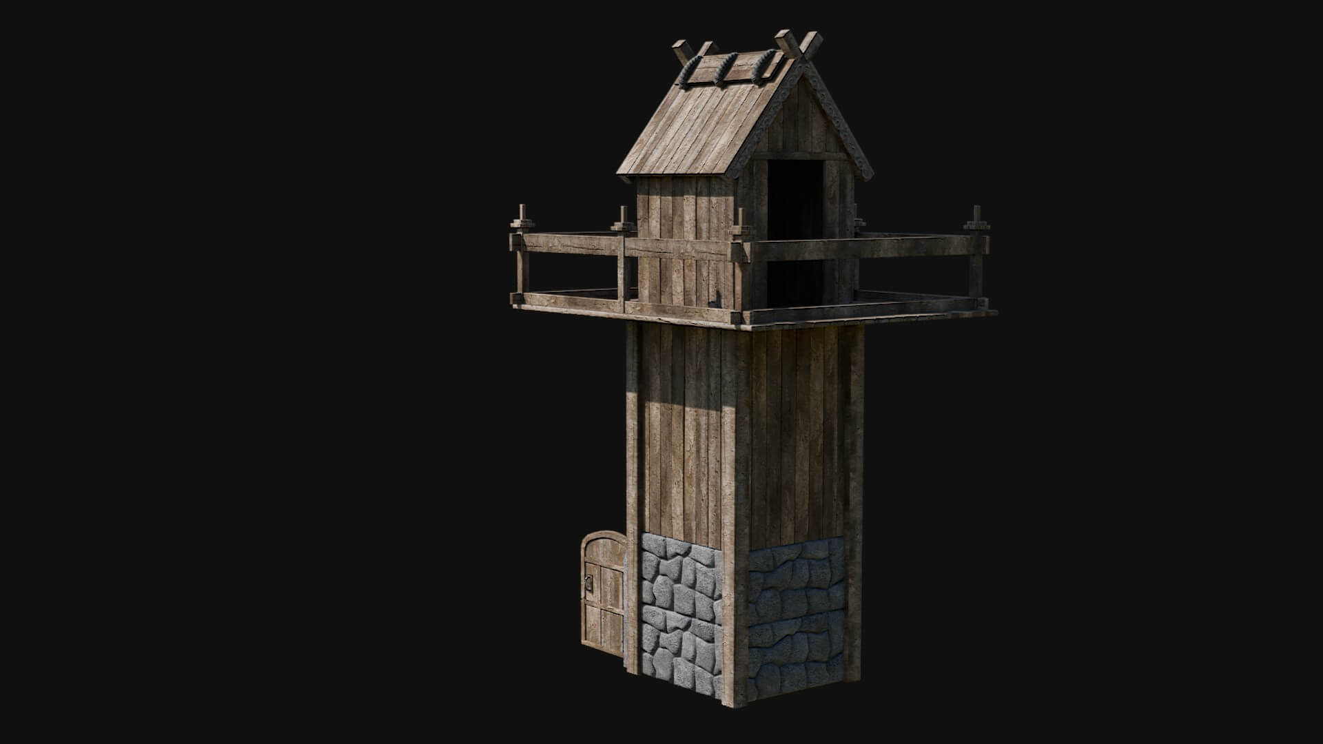Viking Norse Medieval Watchtower Collection - 3D Model by Enterables