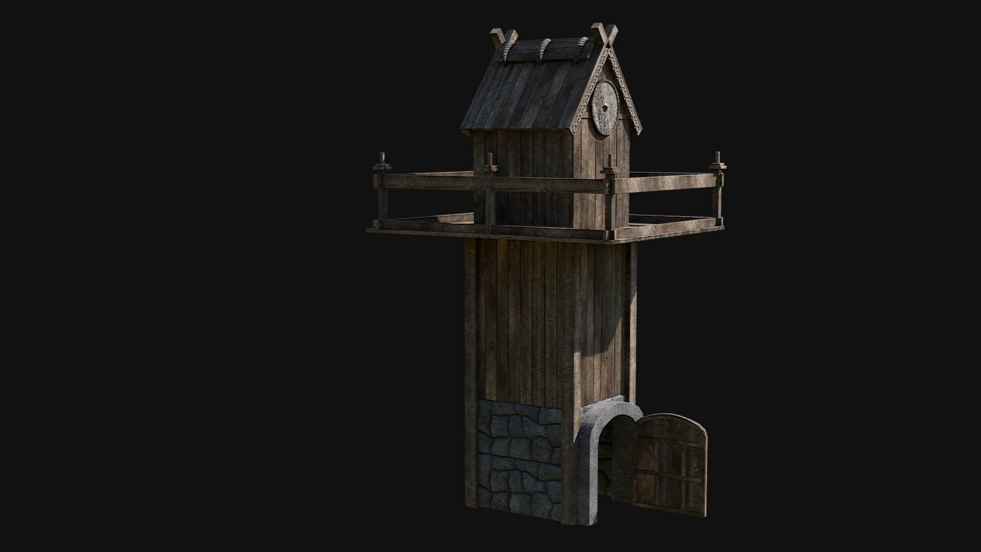 Viking Norse Medieval Watchtower Collection - 3D Model by Enterables