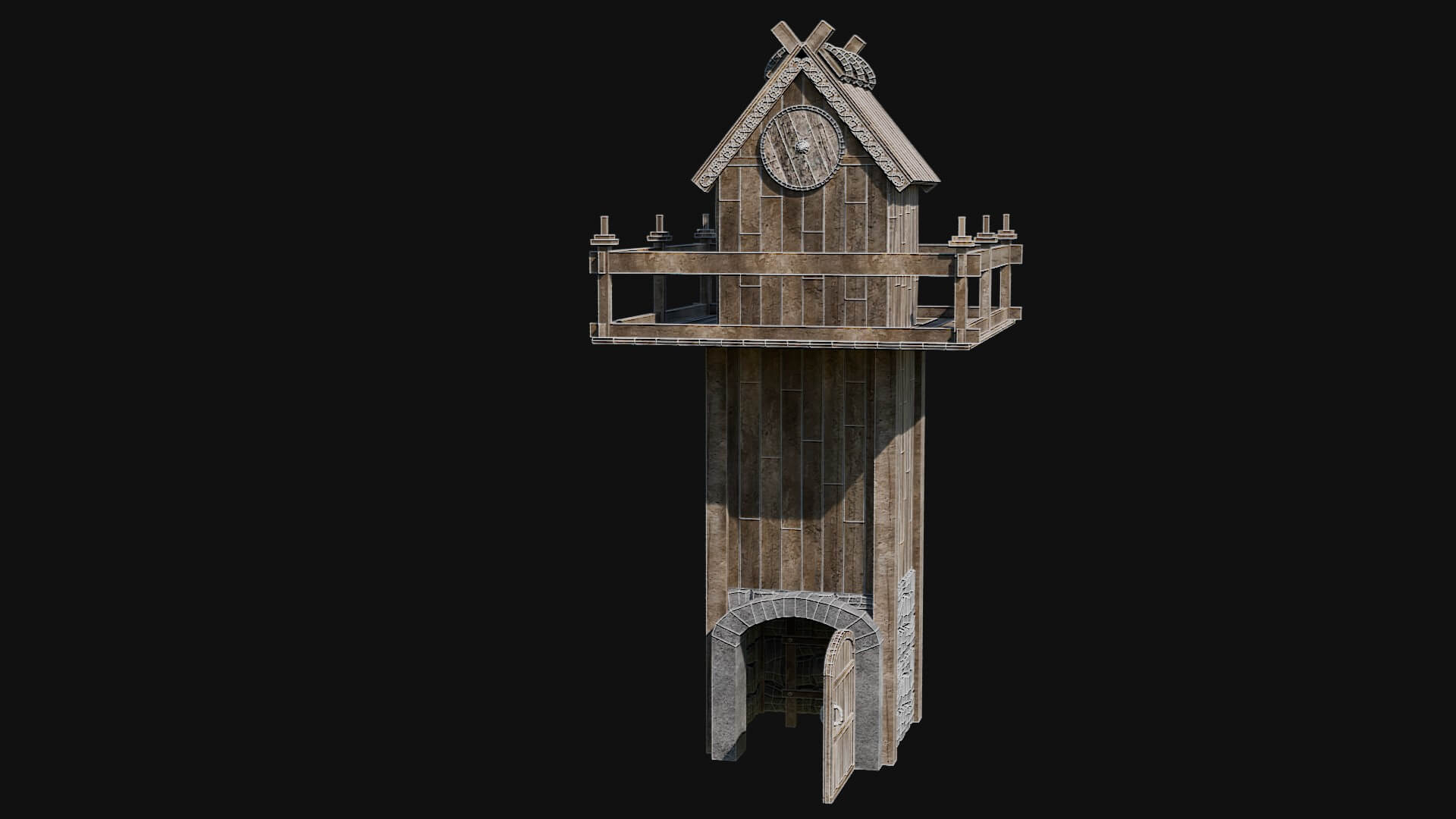 Viking Norse Medieval Watchtower Collection - 3D Model by Enterables